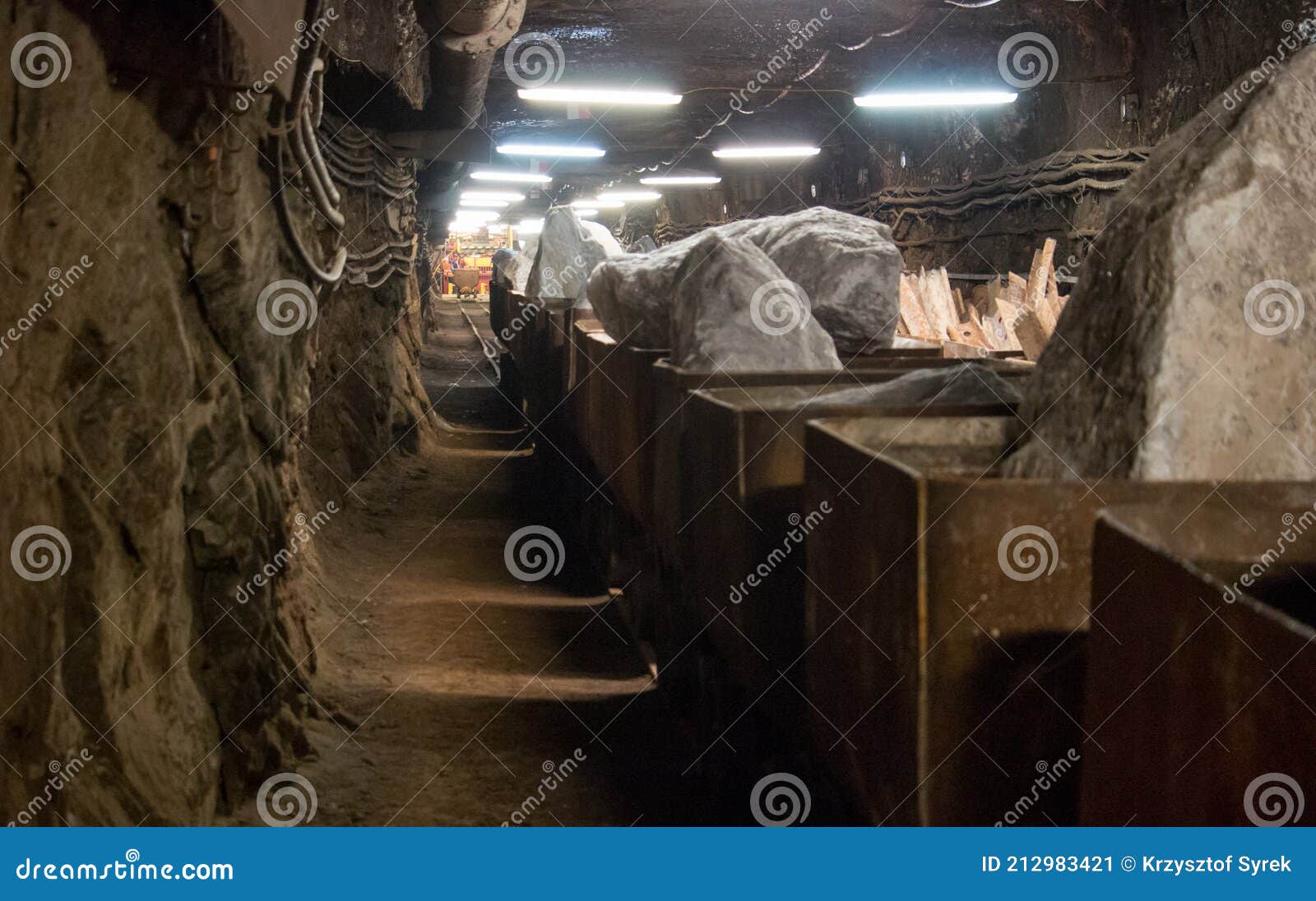 Big Salt Blocks Being Transported during Mining Stock Image - Image of ...