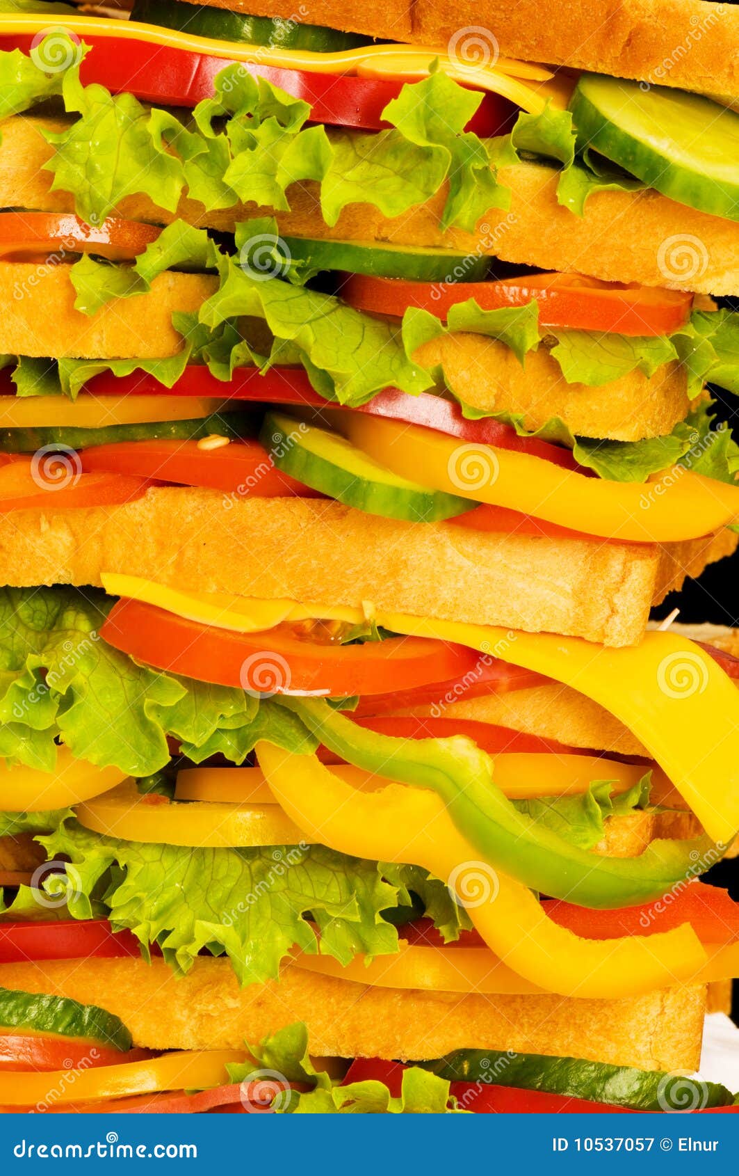 Big sandwich stock image. Image of grilled, lettuce, breakfast - 10537057