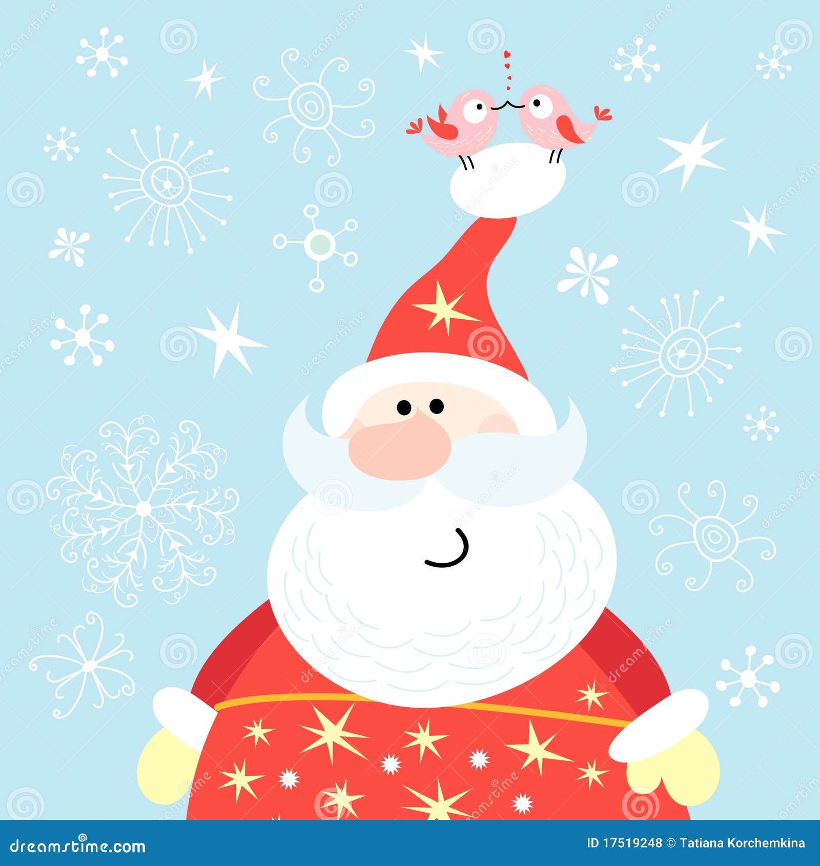 Big santa claus stock vector. Illustration of smile, blue - 17519248