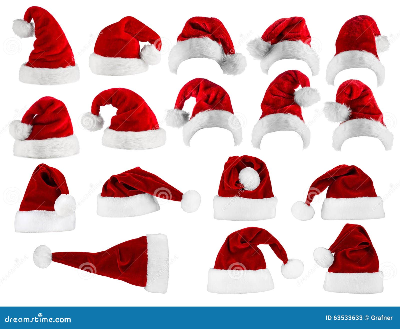 Big santa hat collection stock image. Image of object - 63533633