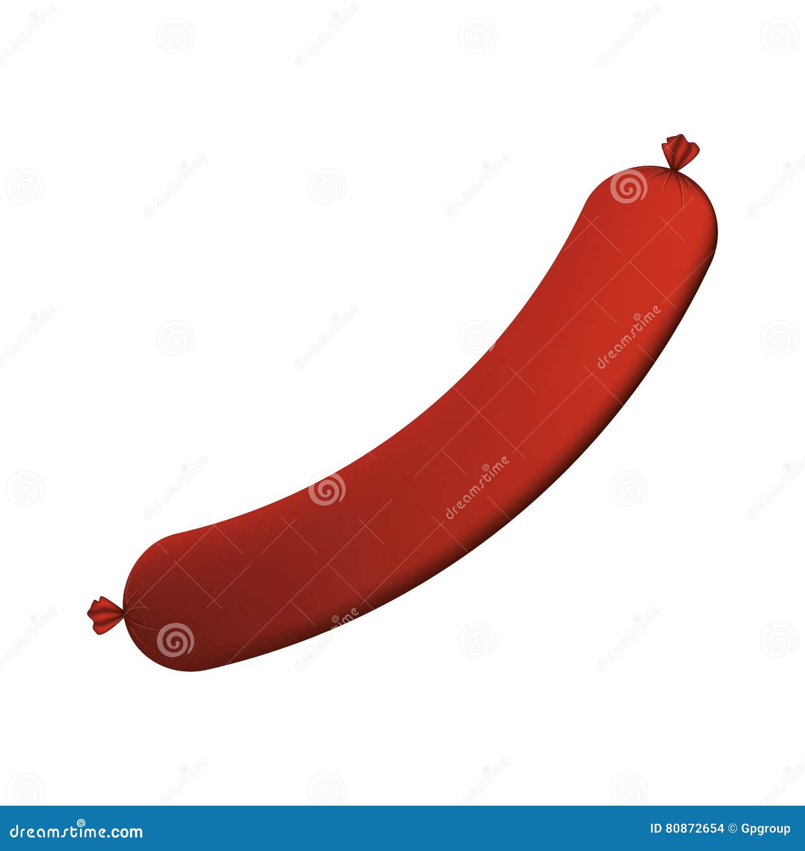 Big Sausage Color with Shadow Stock Vector - Illustration of snack ...