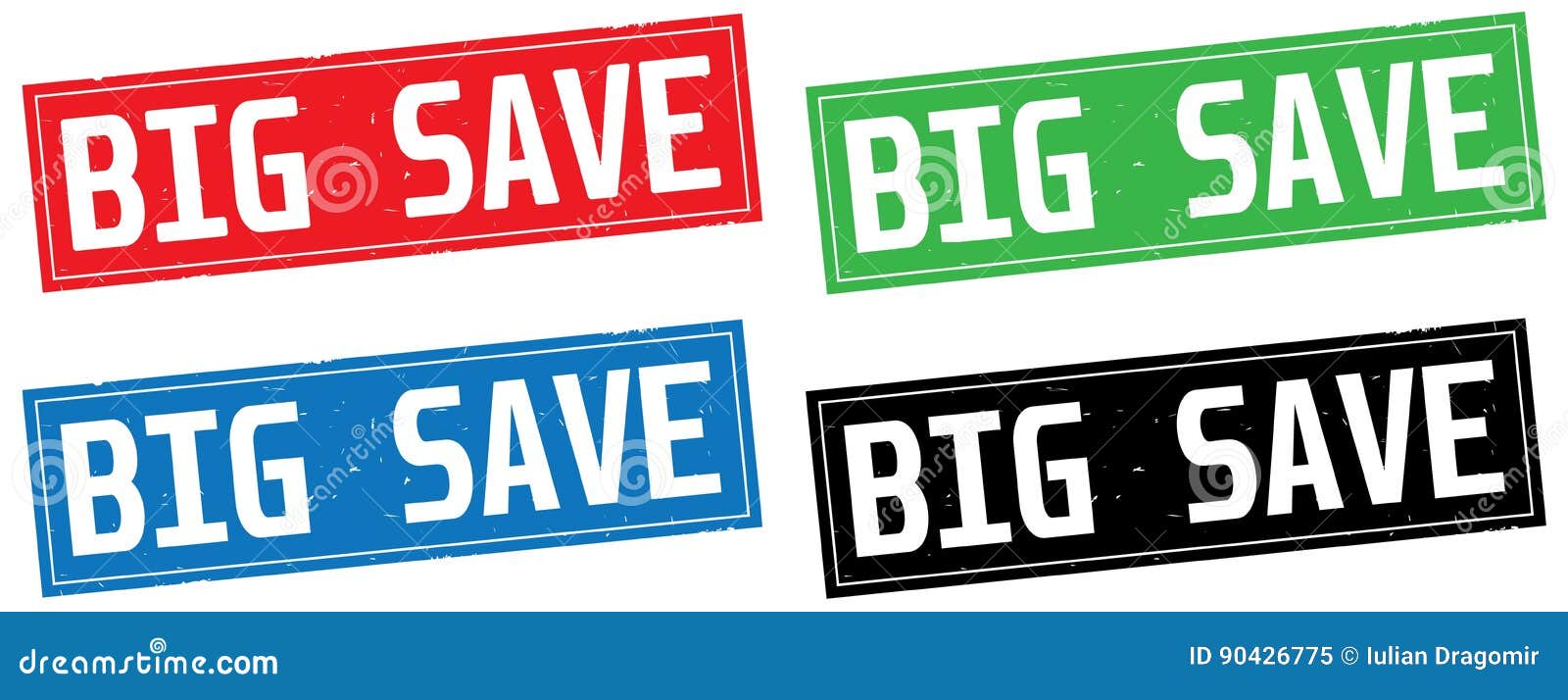 BIG SAVE Text, on Rectangle Stamp Sign. Stock Illustration ...