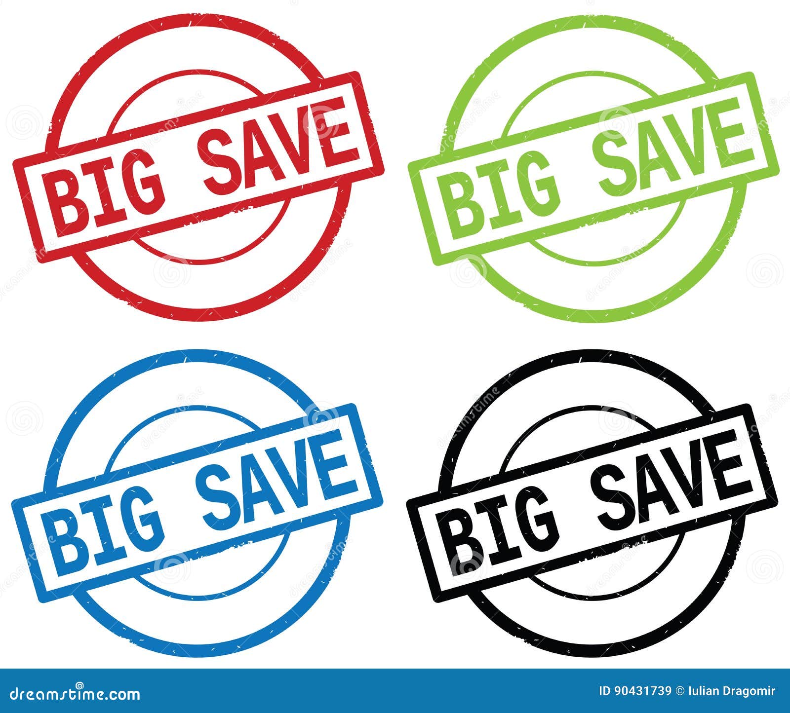 BIG SAVE Text, on Round Simple Stamp Sign. Stock Illustration ...