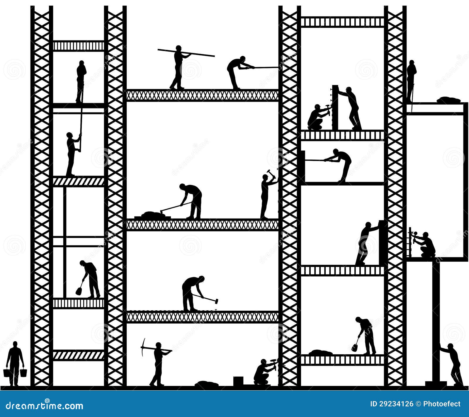Big Scaffold Vector Illustration | CartoonDealer.com #29234126