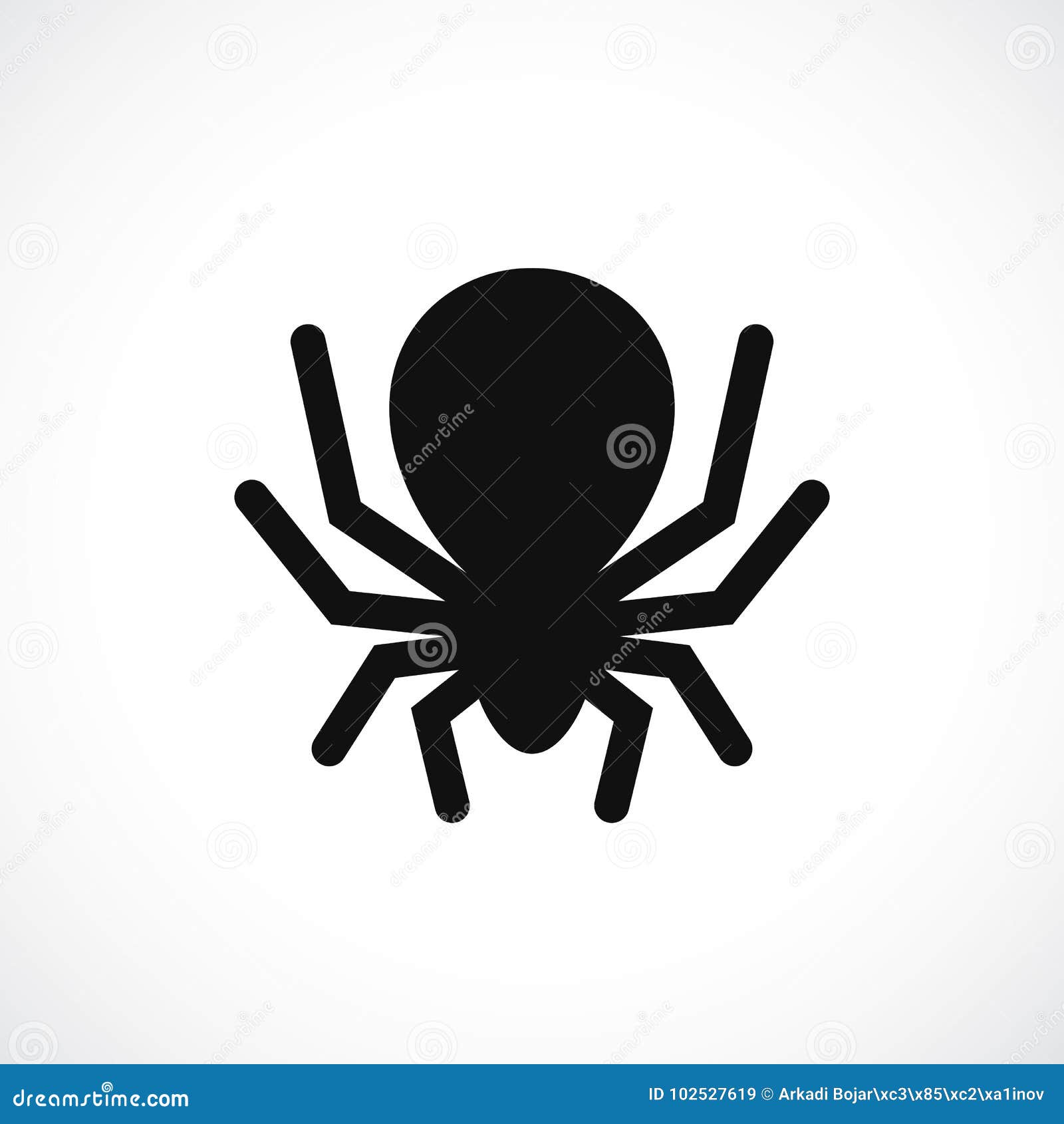 Big Scary Spider Vector Icon Stock Vector - Illustration of arachnoid ...