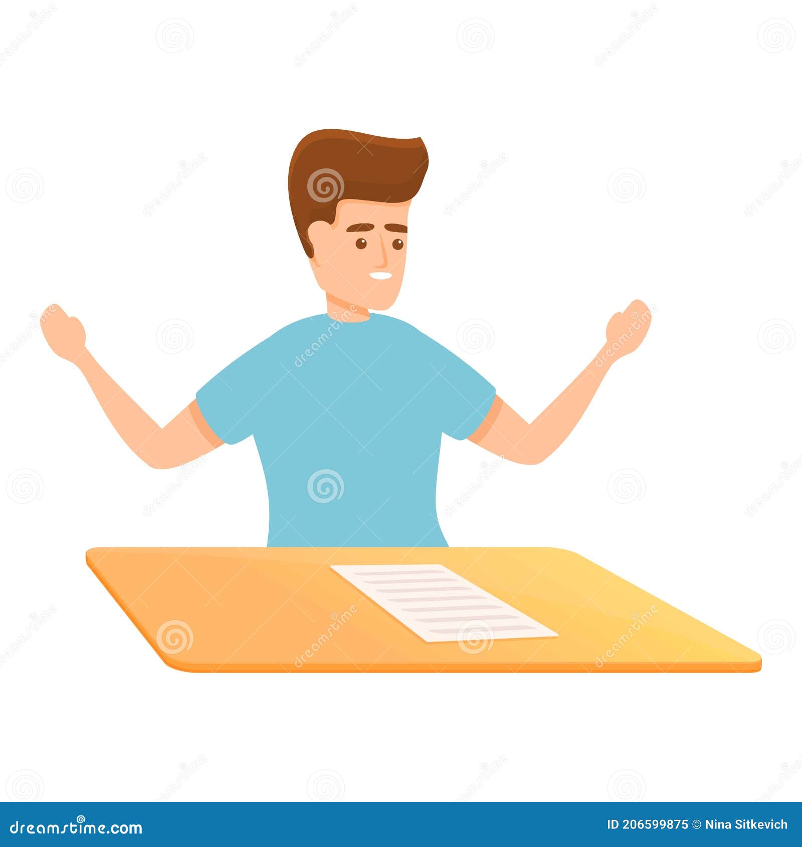 Big School Test Icon, Cartoon Style Stock Illustration - Illustration ...
