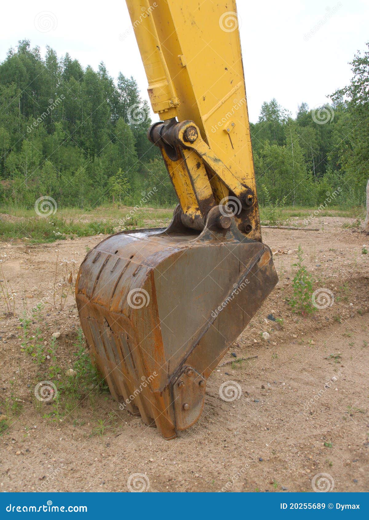 Big Scoop of Construction Machine Excavator Stock Image - Image of ...