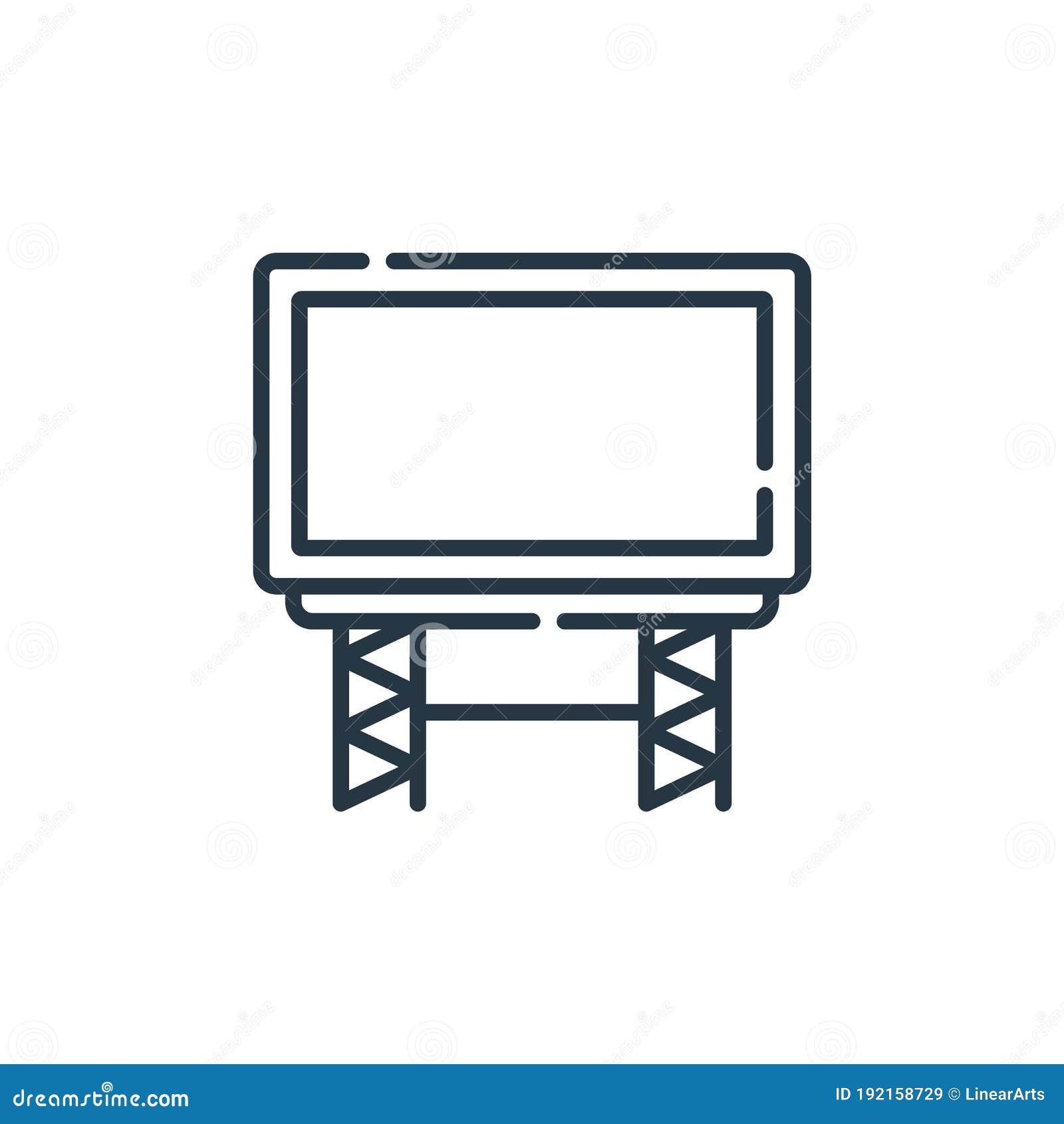 Big Screen Icon Vector from Event Concept. Thin Line Illustration of ...