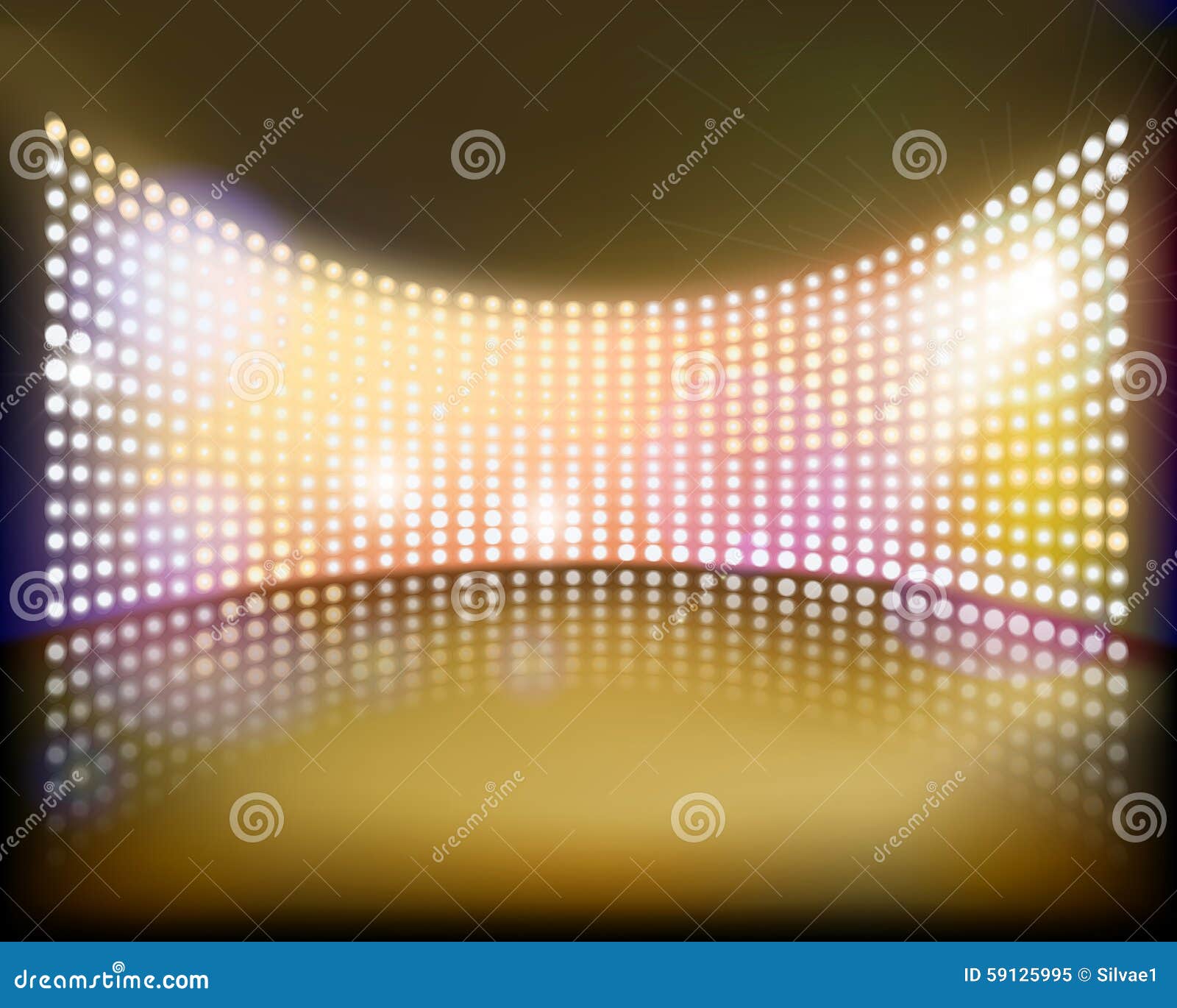 Big Screen on the Stage. Vector Illustration. Stock Vector ...