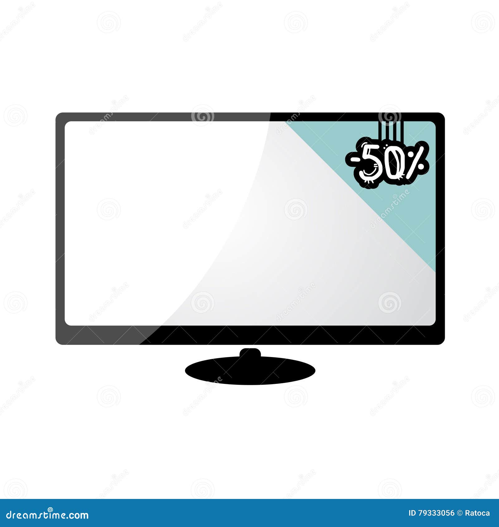 Big screen television stock vector. Illustration of video - 79333056