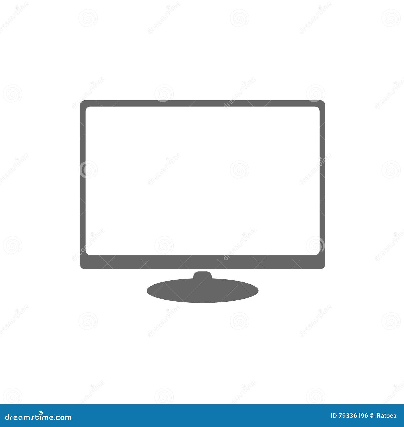 Big screen television stock vector. Illustration of icon - 79336196