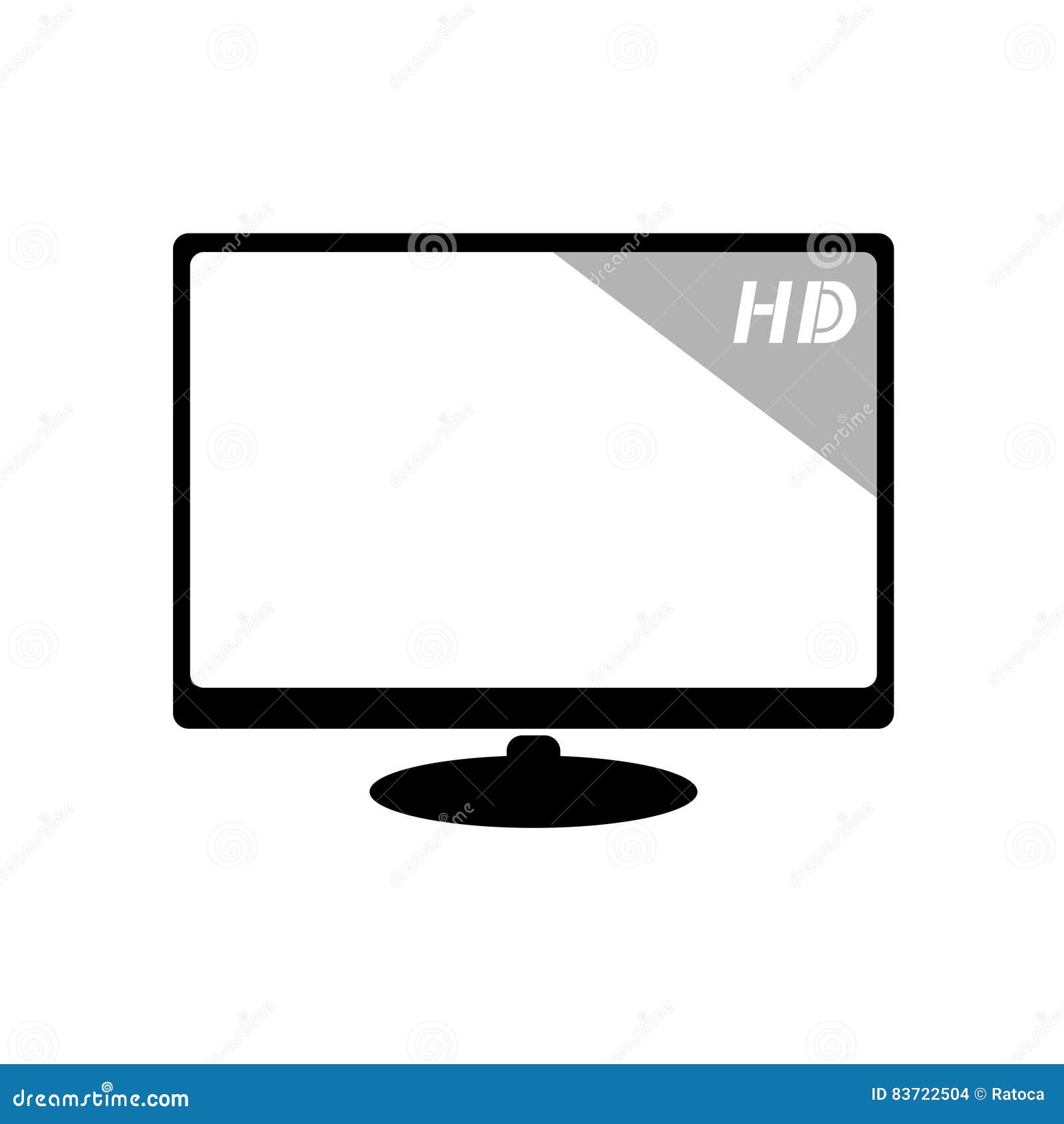 Big screen television stock vector. Illustration of tech - 83722504