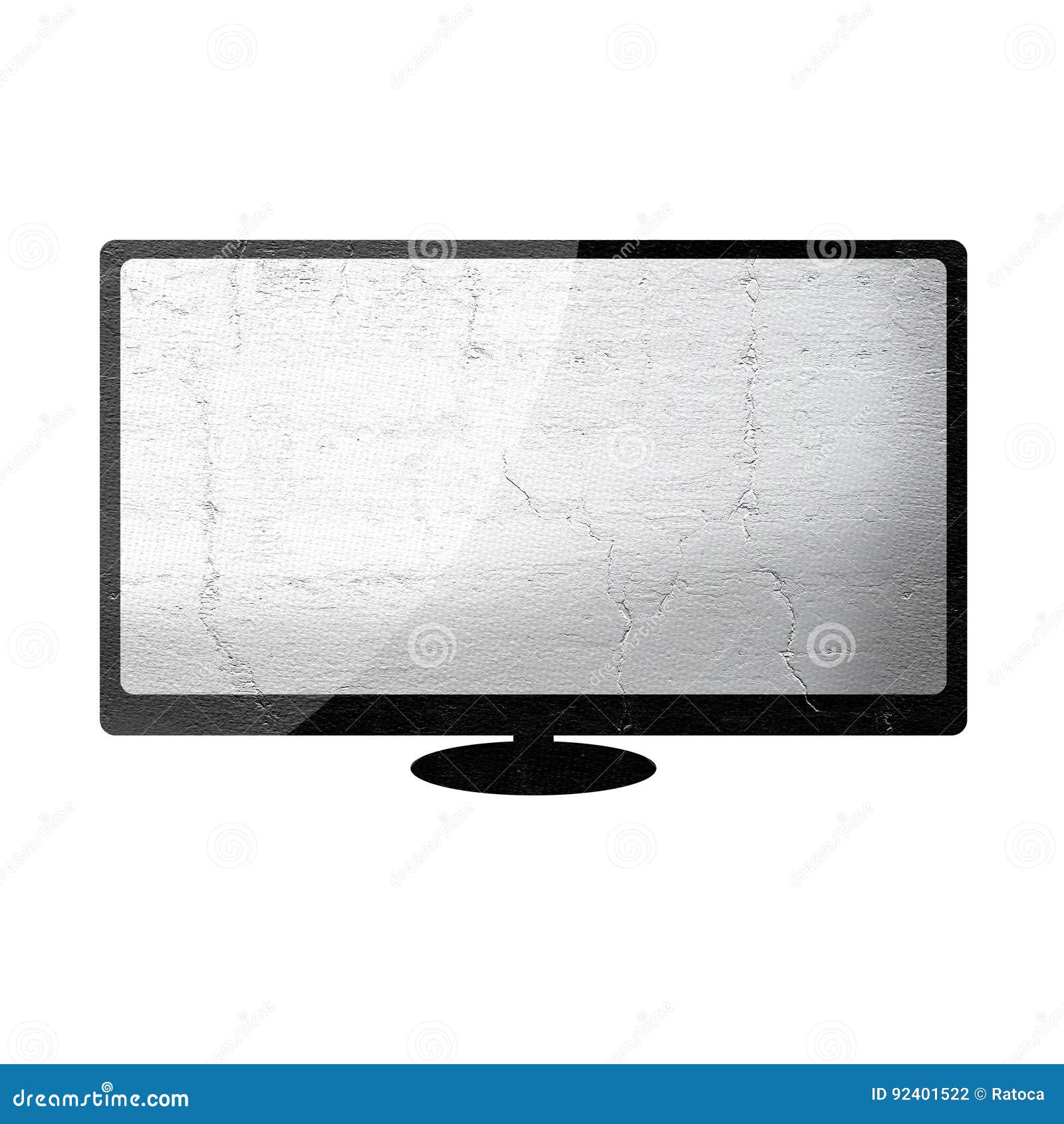 Big screen television stock illustration. Illustration of modern - 92401522