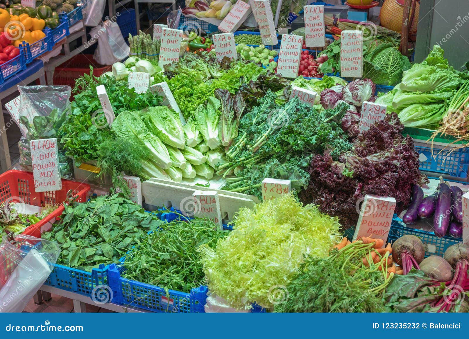Salad Shop stock photo. Image of healthy, fresh, green - 123235232
