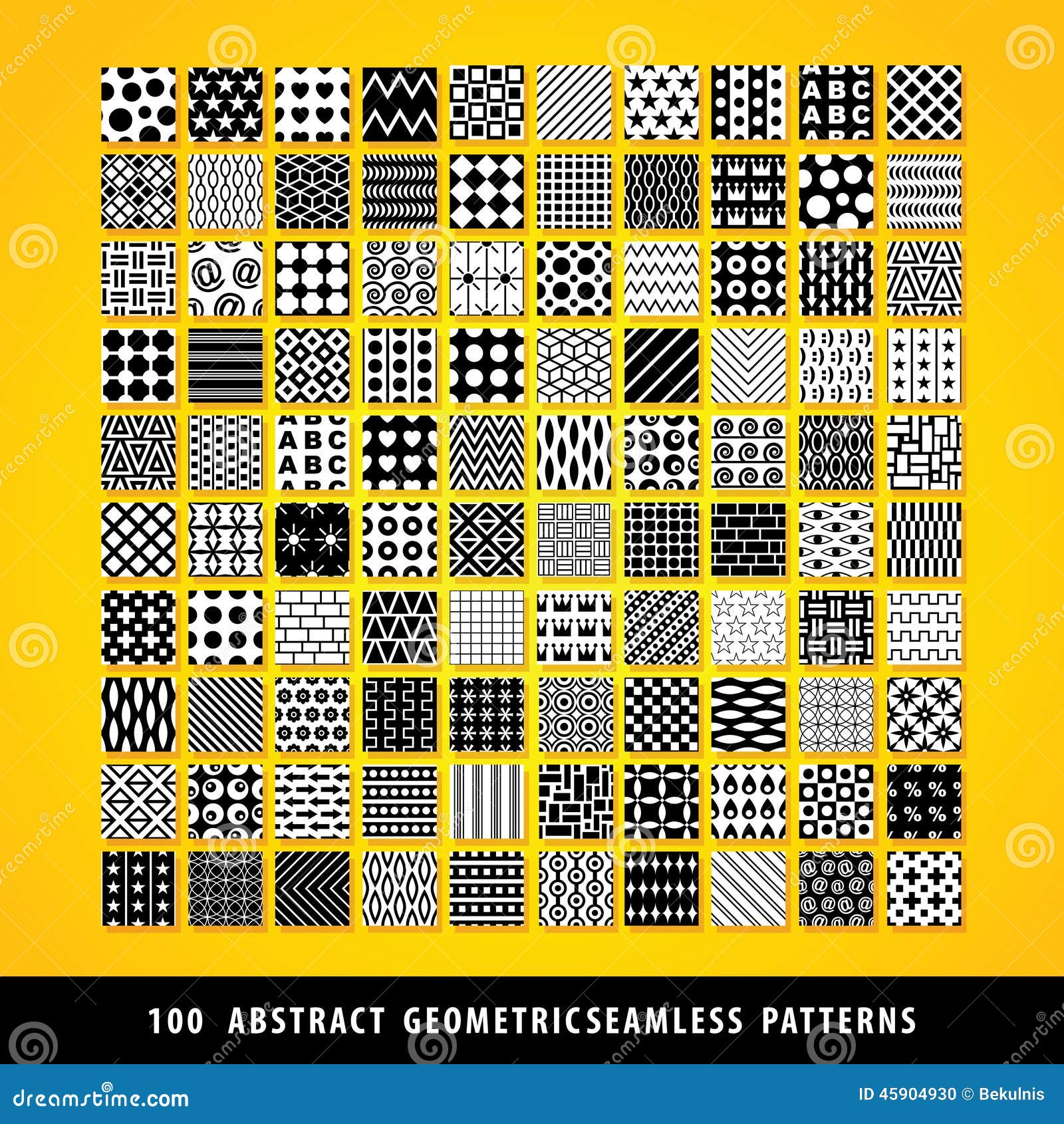 Big Set of Abstract Geometric Seamless Patterns. Stock Vector ...
