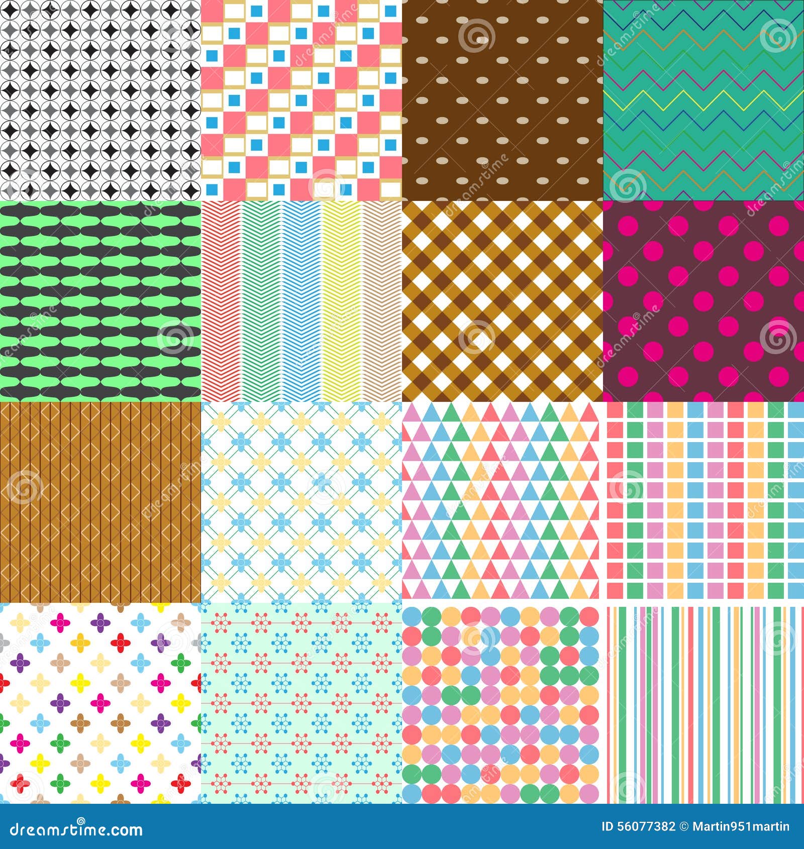 Big Set of Abstract Retro Seamless Simple Patterns Eps10 Stock Vector ...