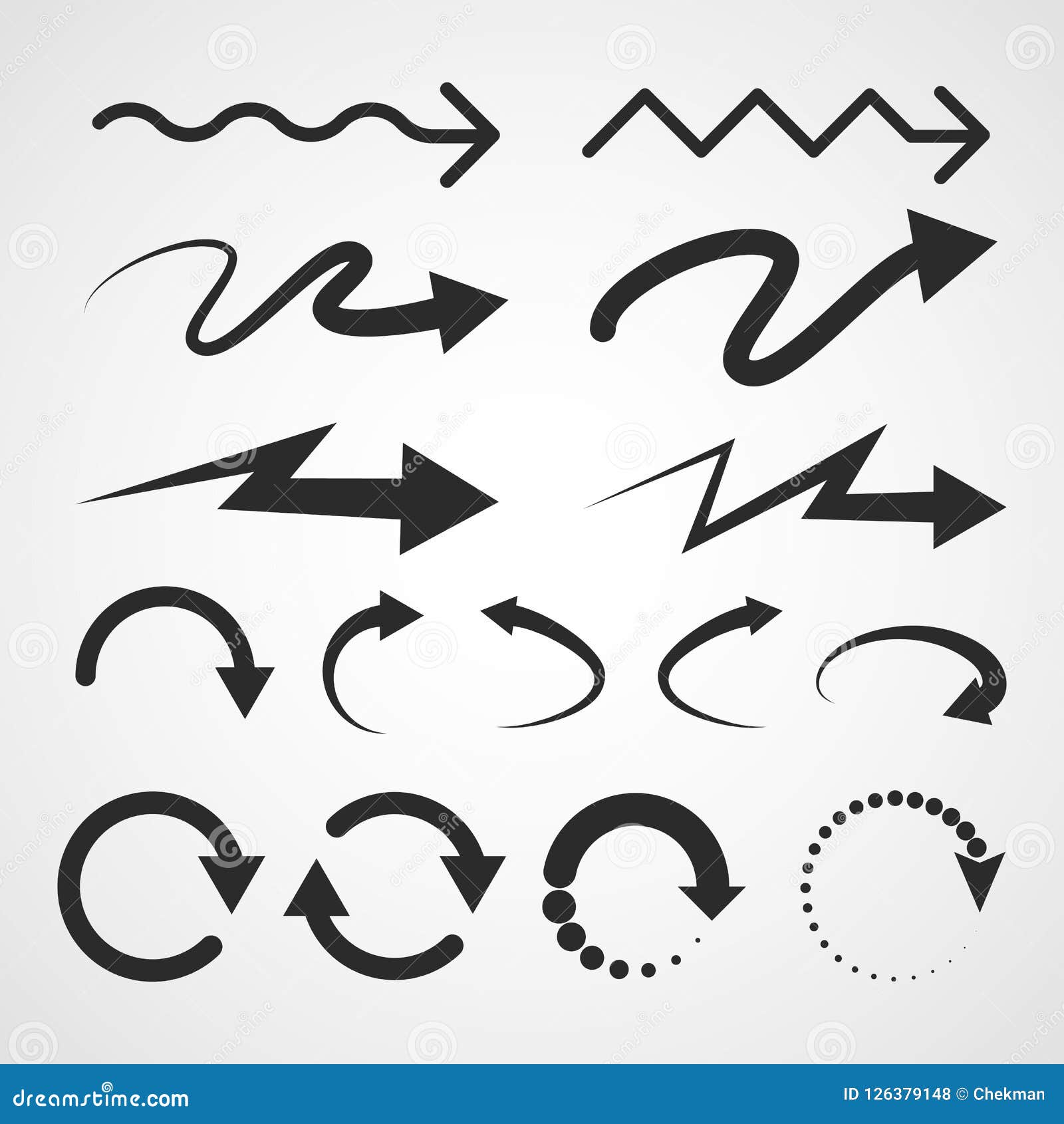 Big Set of Arrows. Vector Illustration Stock Illustration ...
