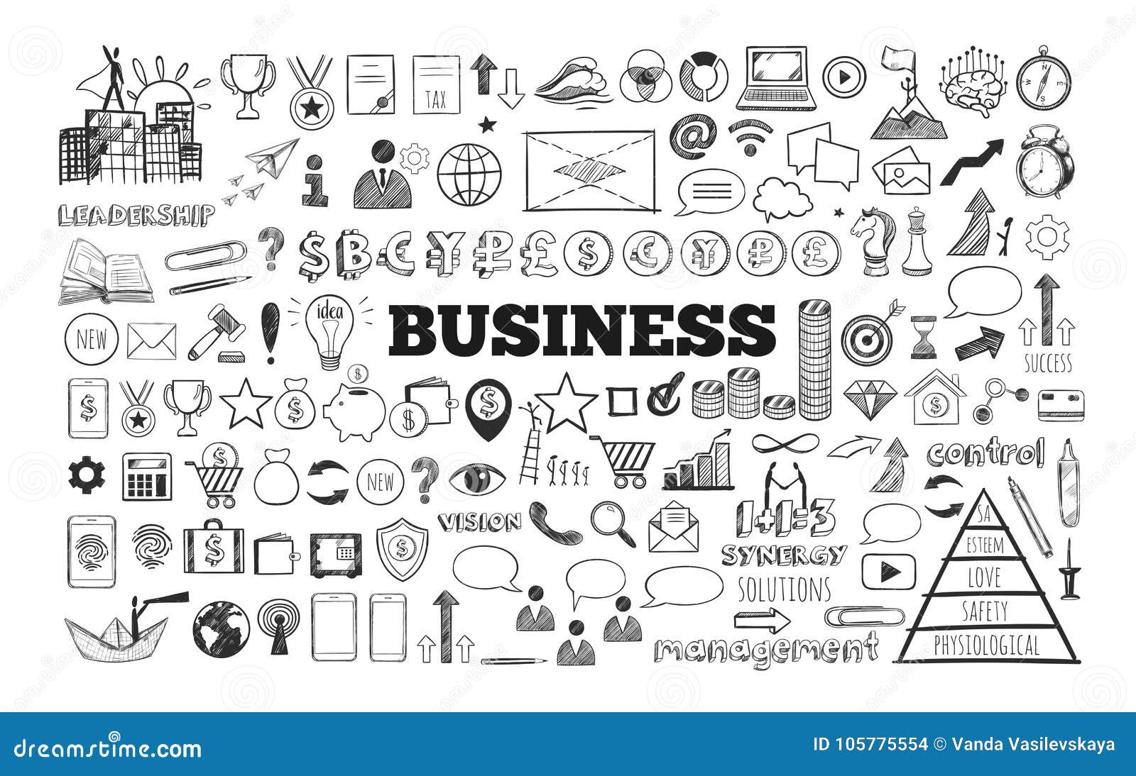 Big set of Business Icons stock vector. Illustration of dollar - 105775554 Big set of Business Icons stock vector. Illustration of dollar - 105775554