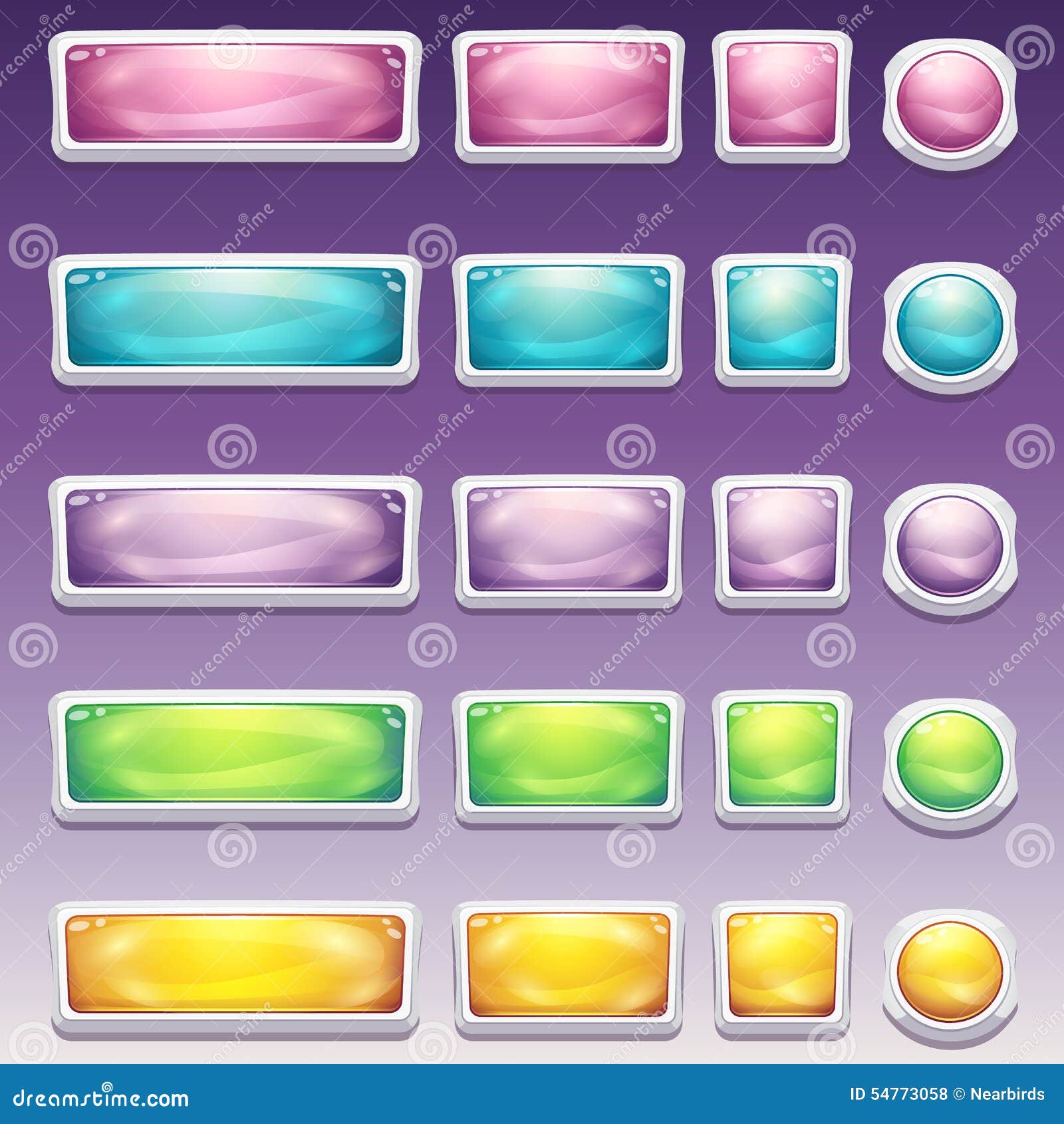 Big Set of Buttons in Glamorous White Frame Different Sizes for the ...