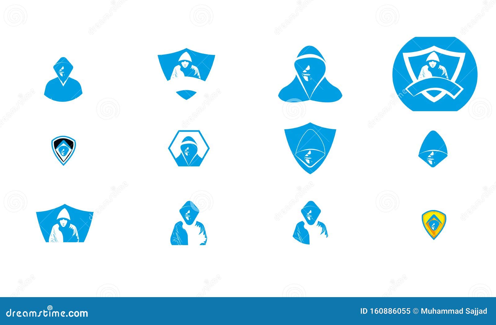 Mega Set Collection of Hacker Logo Design - Cyber Security Hacker ...