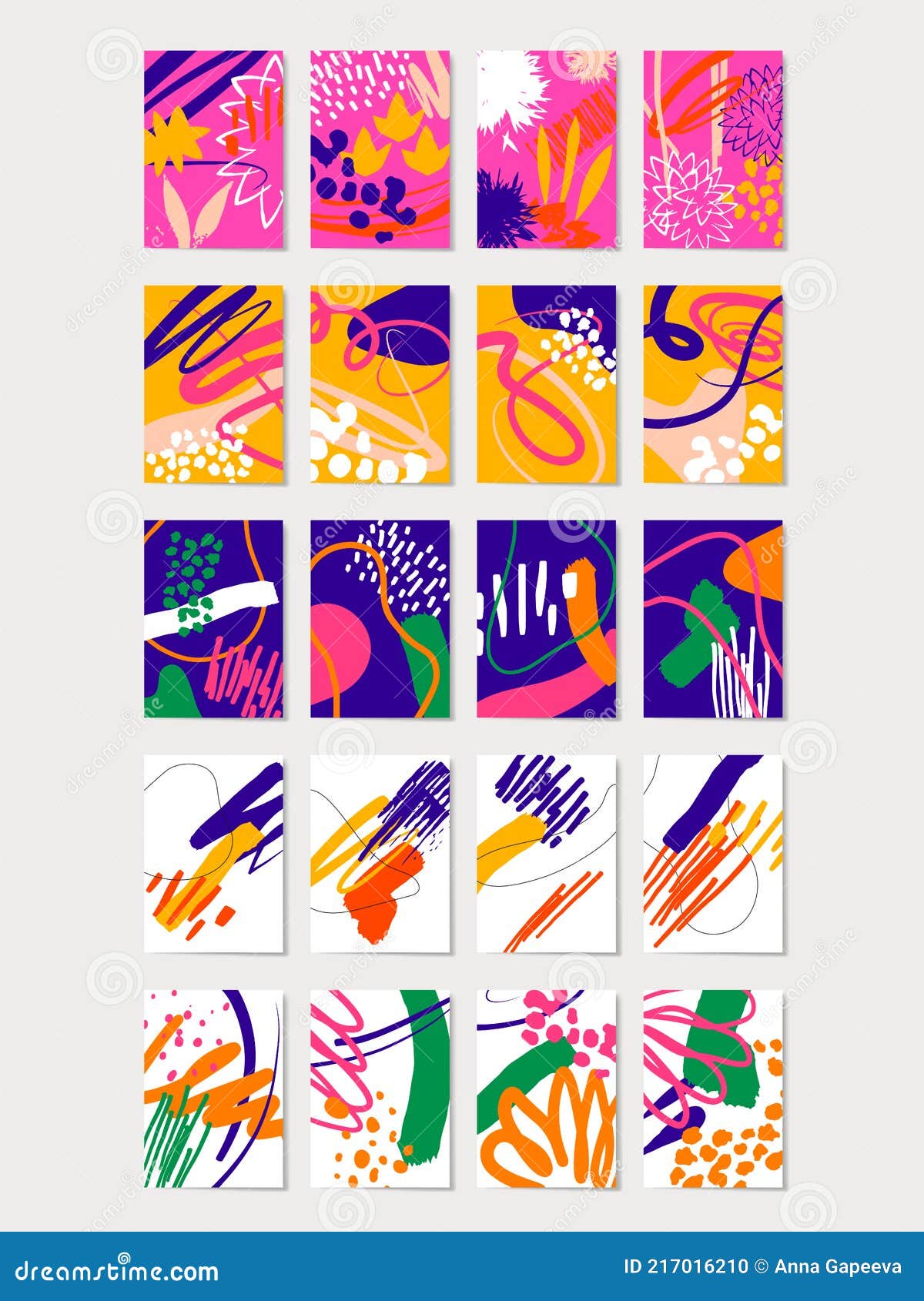 Big Set of Creative Backgrounds with Different Shapes and Textures ...