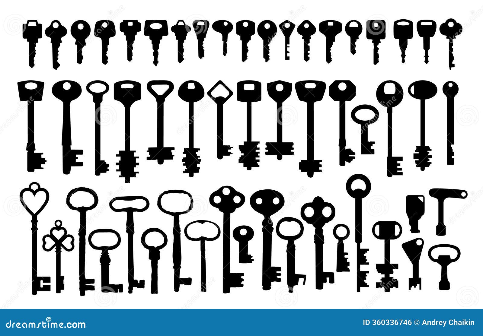 Door Keys With Ring. Flat Design Style. Vector Illustration ...