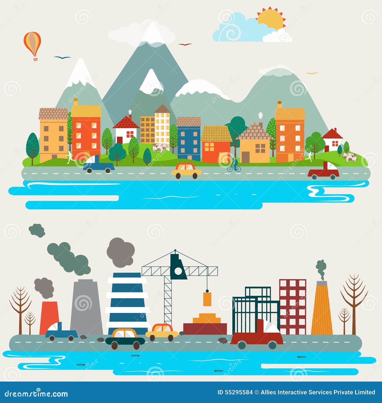 Big Set of Environmental Infographic Elements. Stock Illustration ...