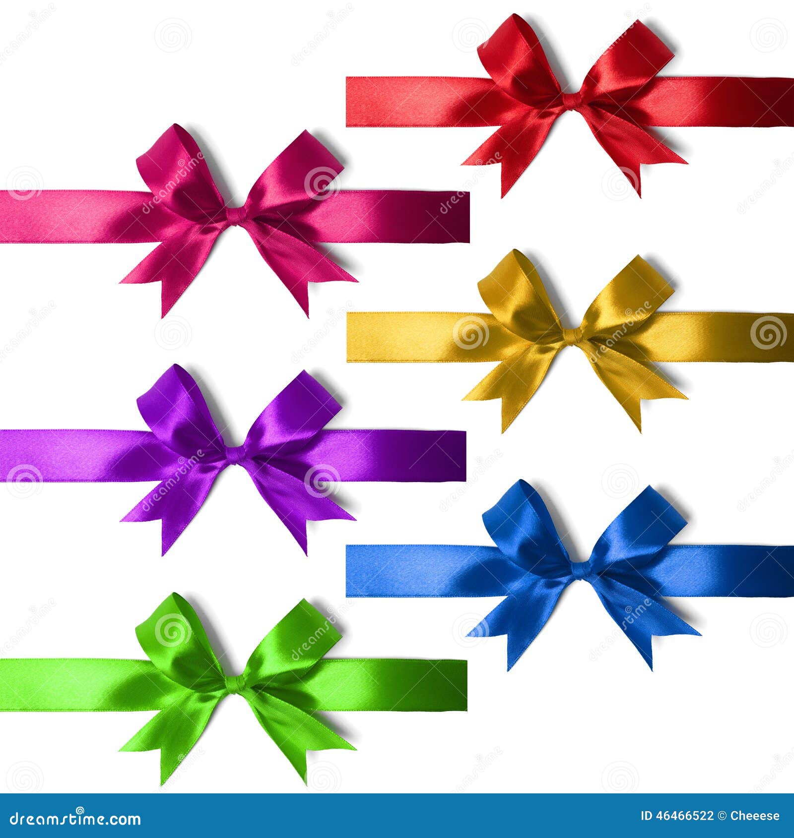 Big Set of Gift Bows with Ribbons. Stock Photo - Image of celebration ...