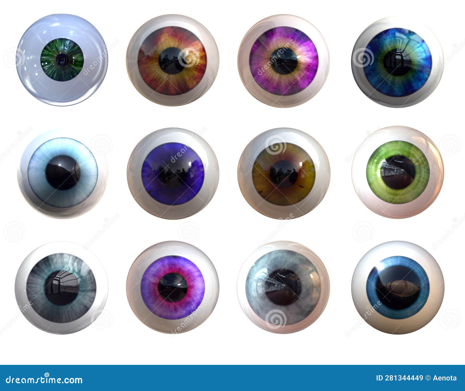 Big Set of Human Eyes for Design Project Stock Illustration ...