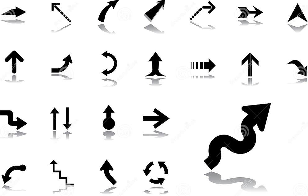 Big set icons - 13. Arrows stock vector. Illustration of plan - 8599072