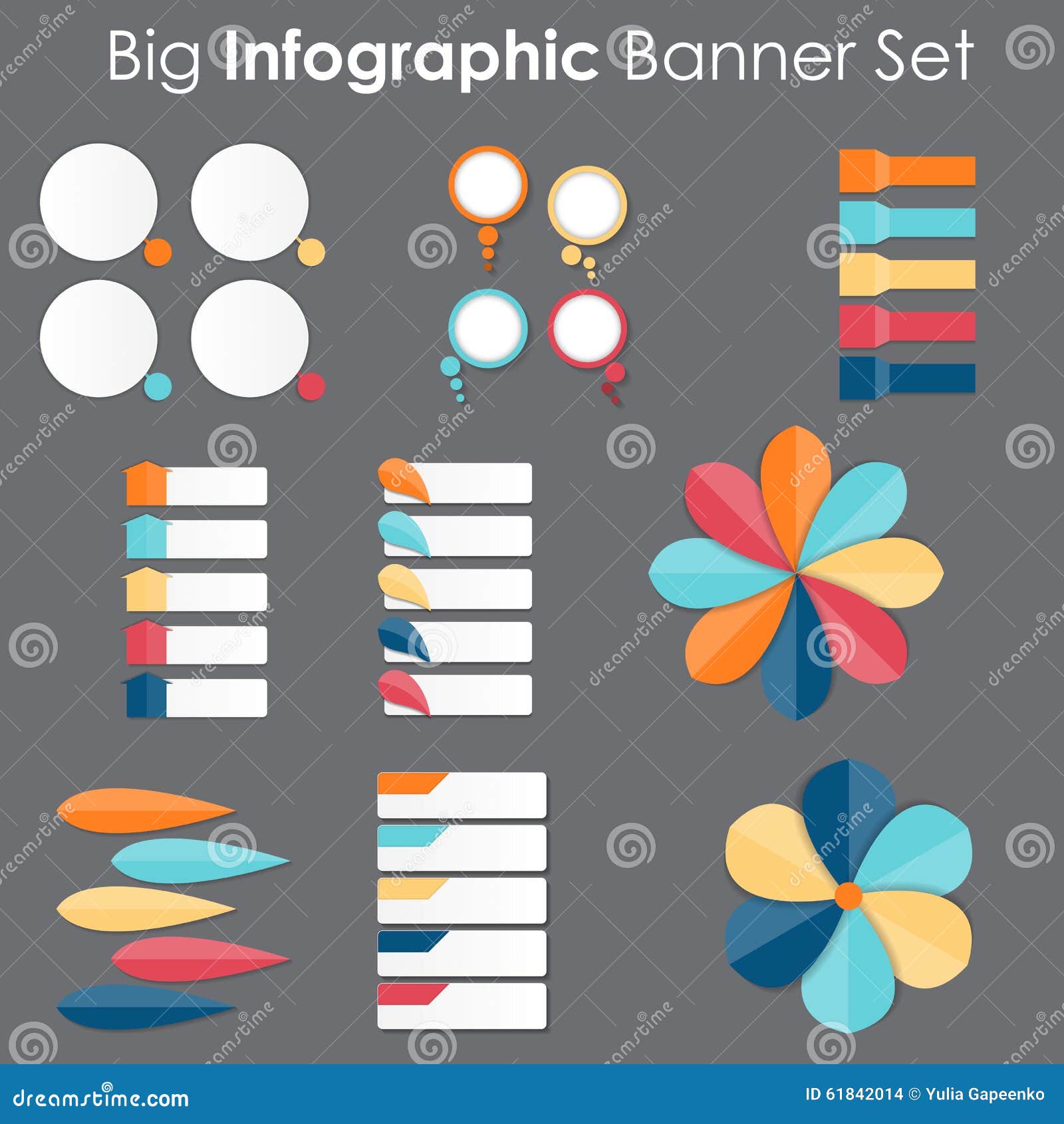 Big Set of Infographic Banner Templates for Your Stock Vector ...
