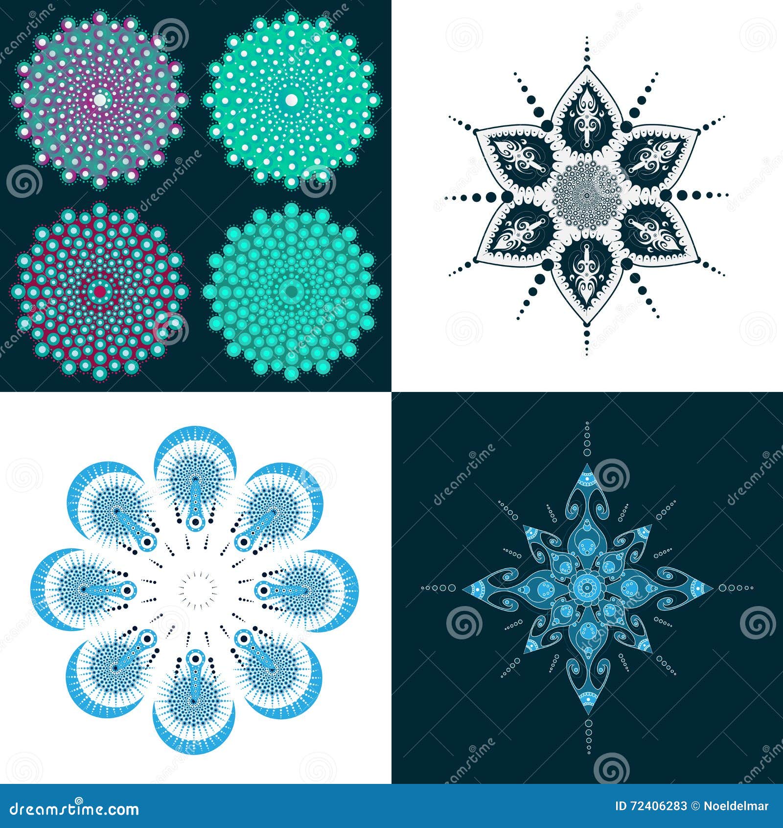 Big set of mandala pattern stock illustration. Illustration of women ...