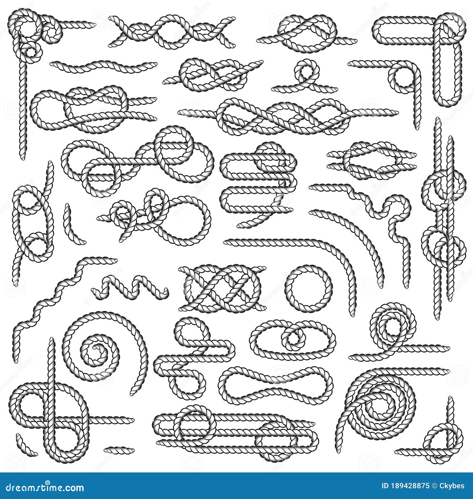 Rope Knots Collection. Vector Illustrations | CartoonDealer.com #137812374
