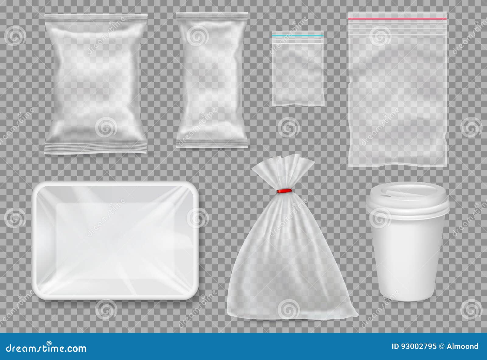 Plastic Packaging, Disposable Tableware Line Icons. Product Packs ...