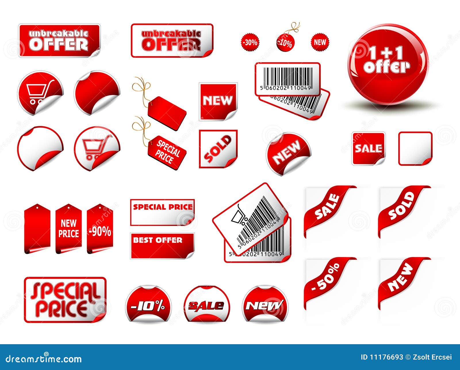 Big set of price tags stock vector. Illustration of gift - 11176693