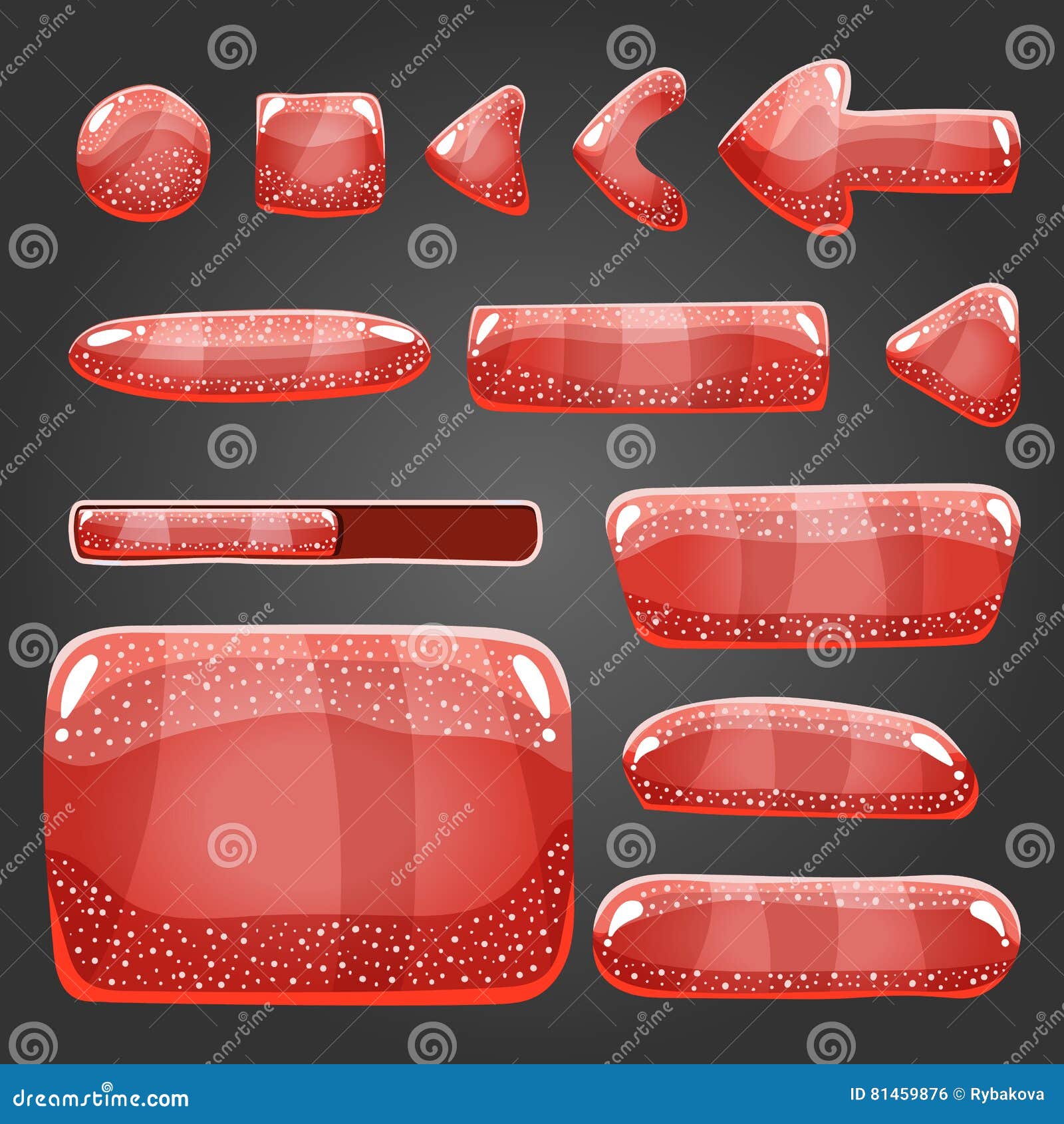 Big set of shiny button stock illustration. Illustration of fancy ...