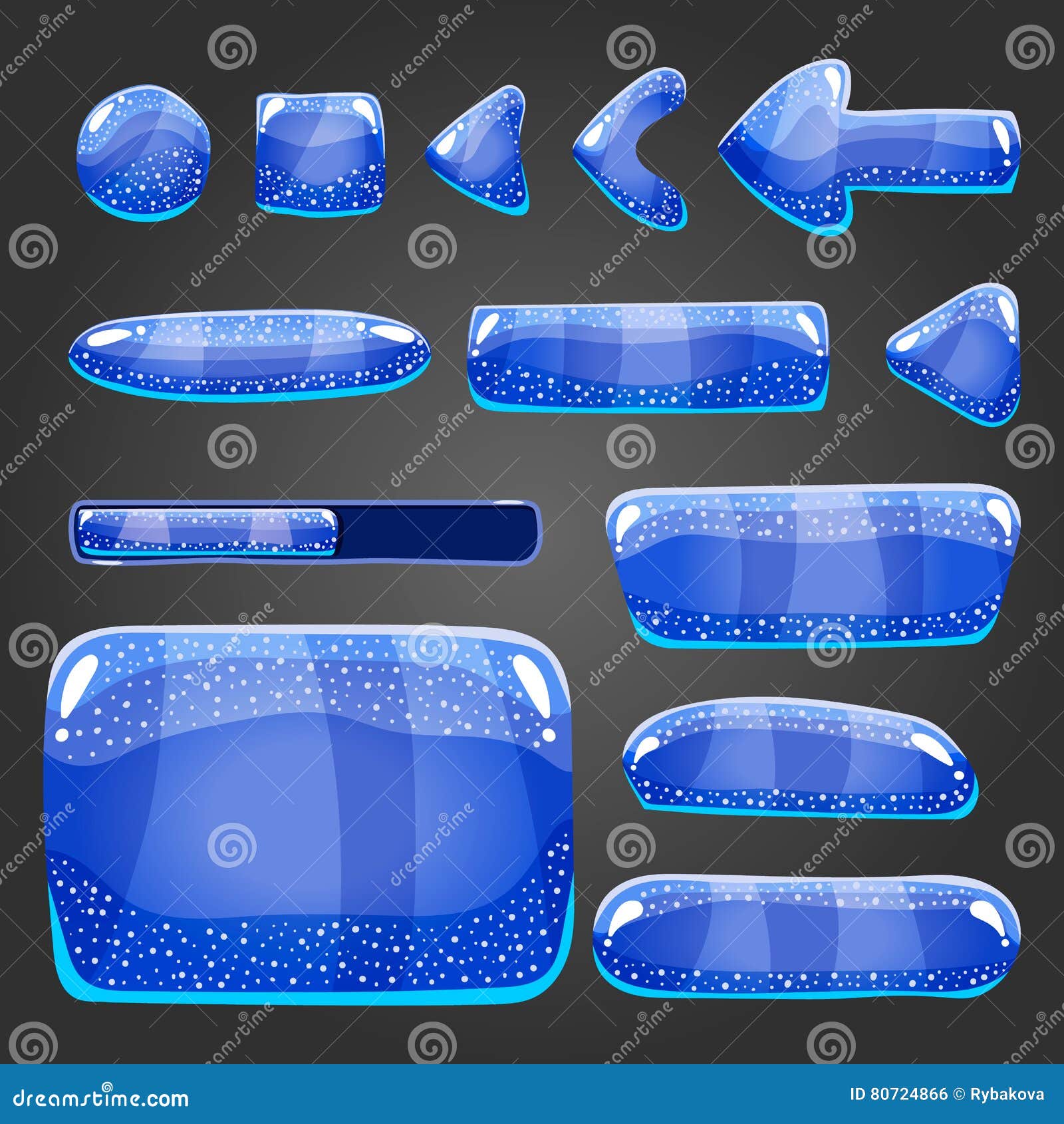 Big Set of Shiny Vector Button Stock Vector - Illustration of cartoon, elements: 80724866