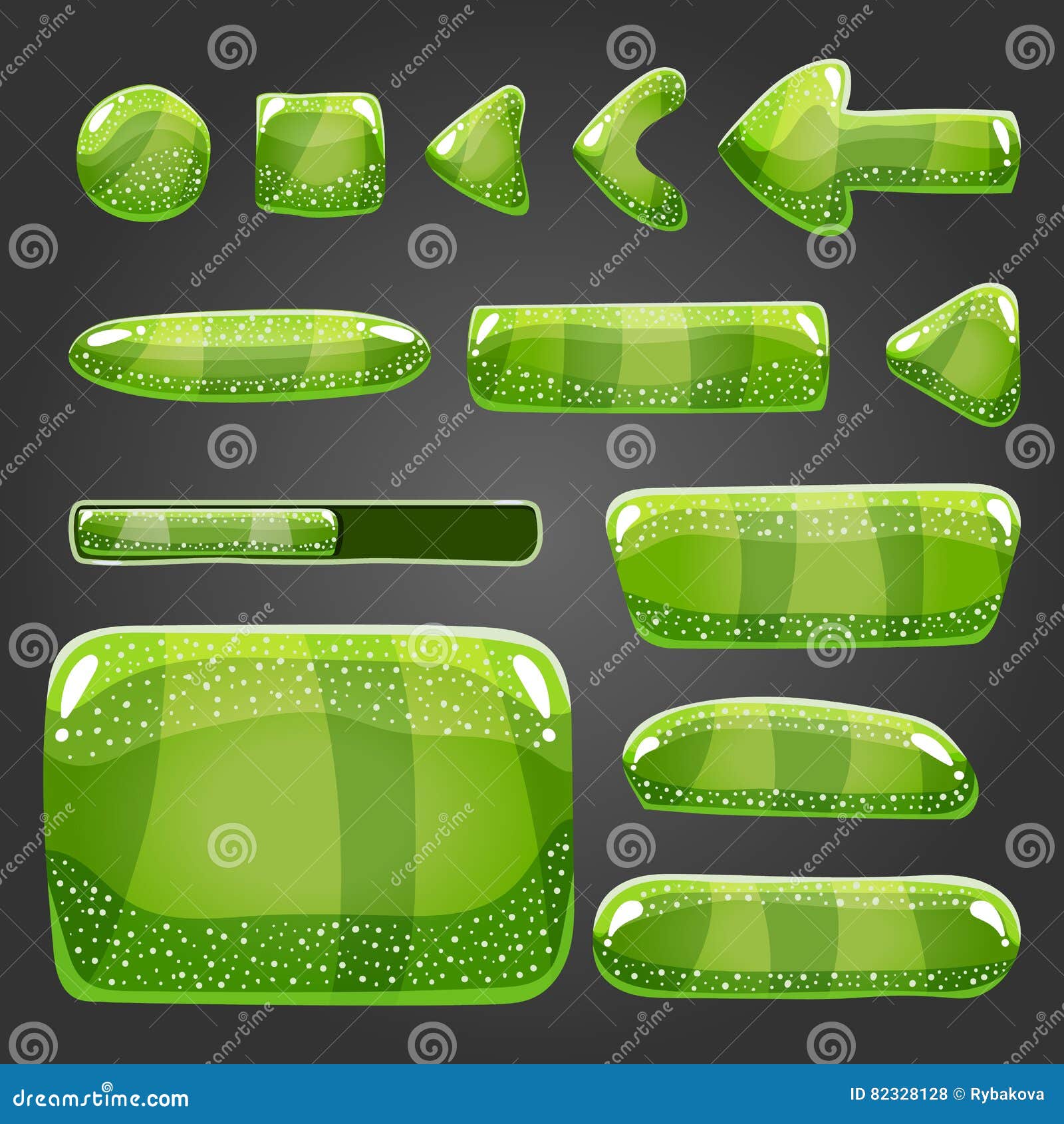 Big Set of Shiny Vector Button Stock Vector - Illustration of range ...
