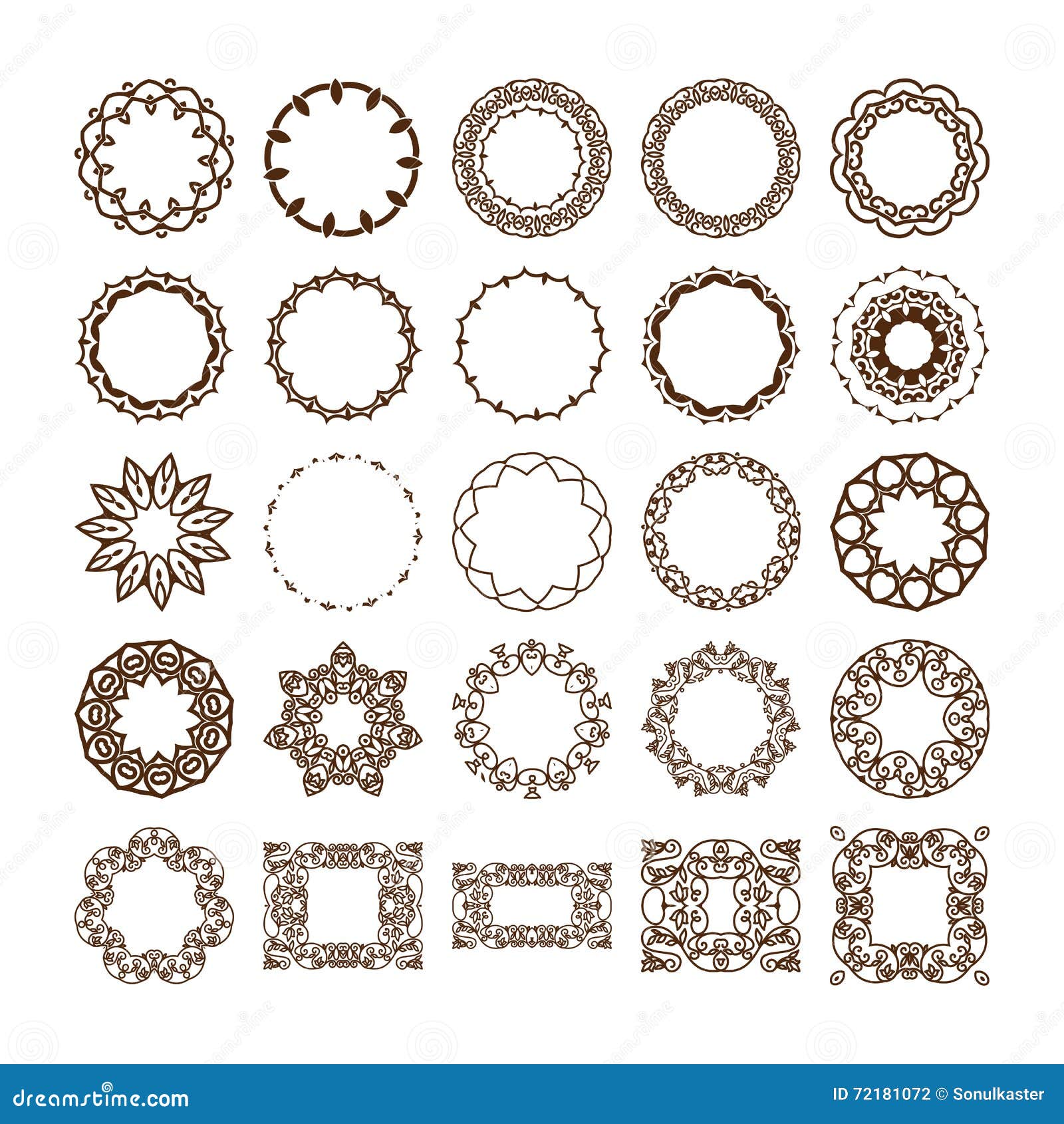 Big Set of Simple Linear Monograms. Stock Vector - Illustration of ...