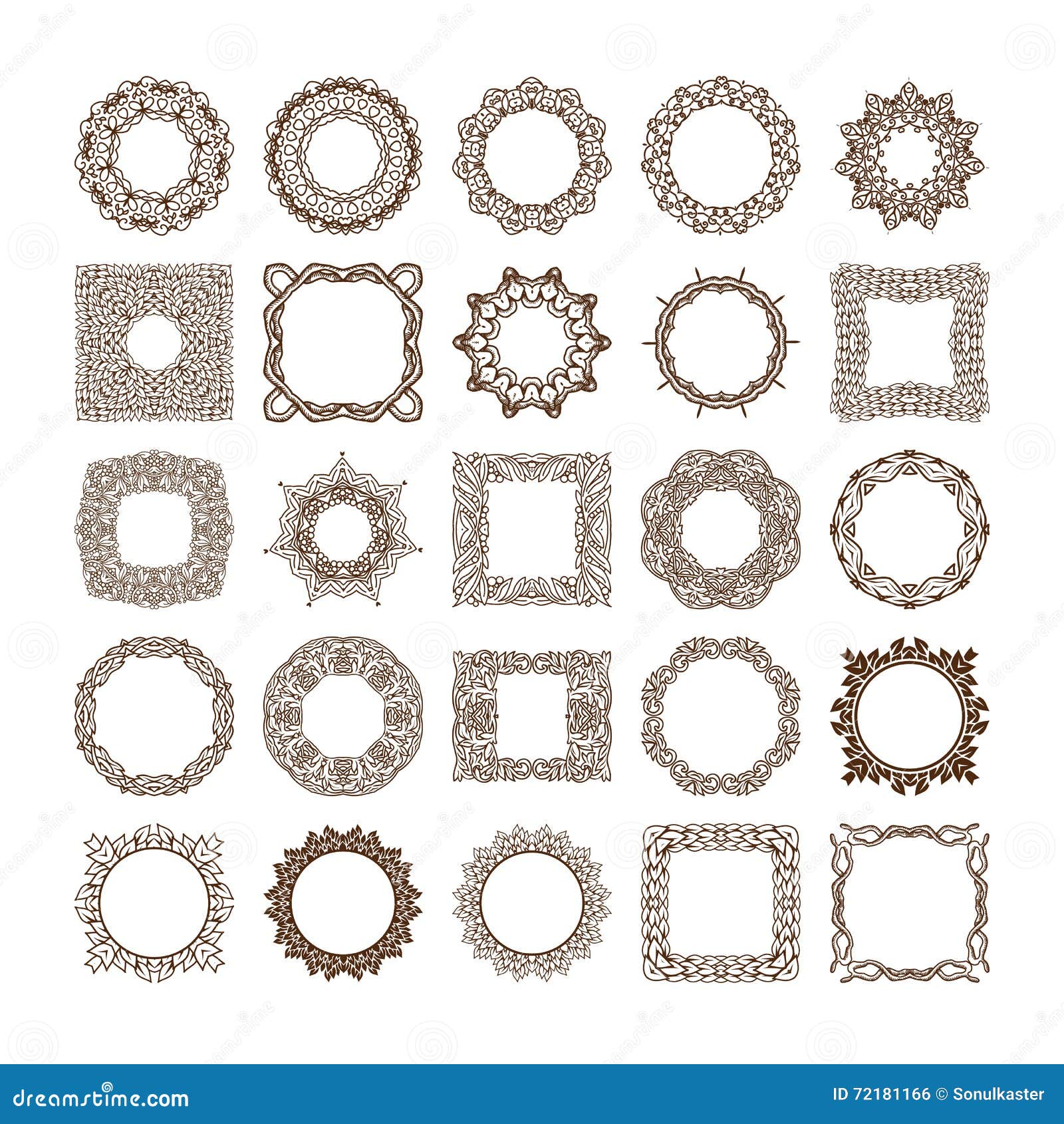 Big Set of Simple Linear Monograms. Stock Vector - Illustration of deco ...