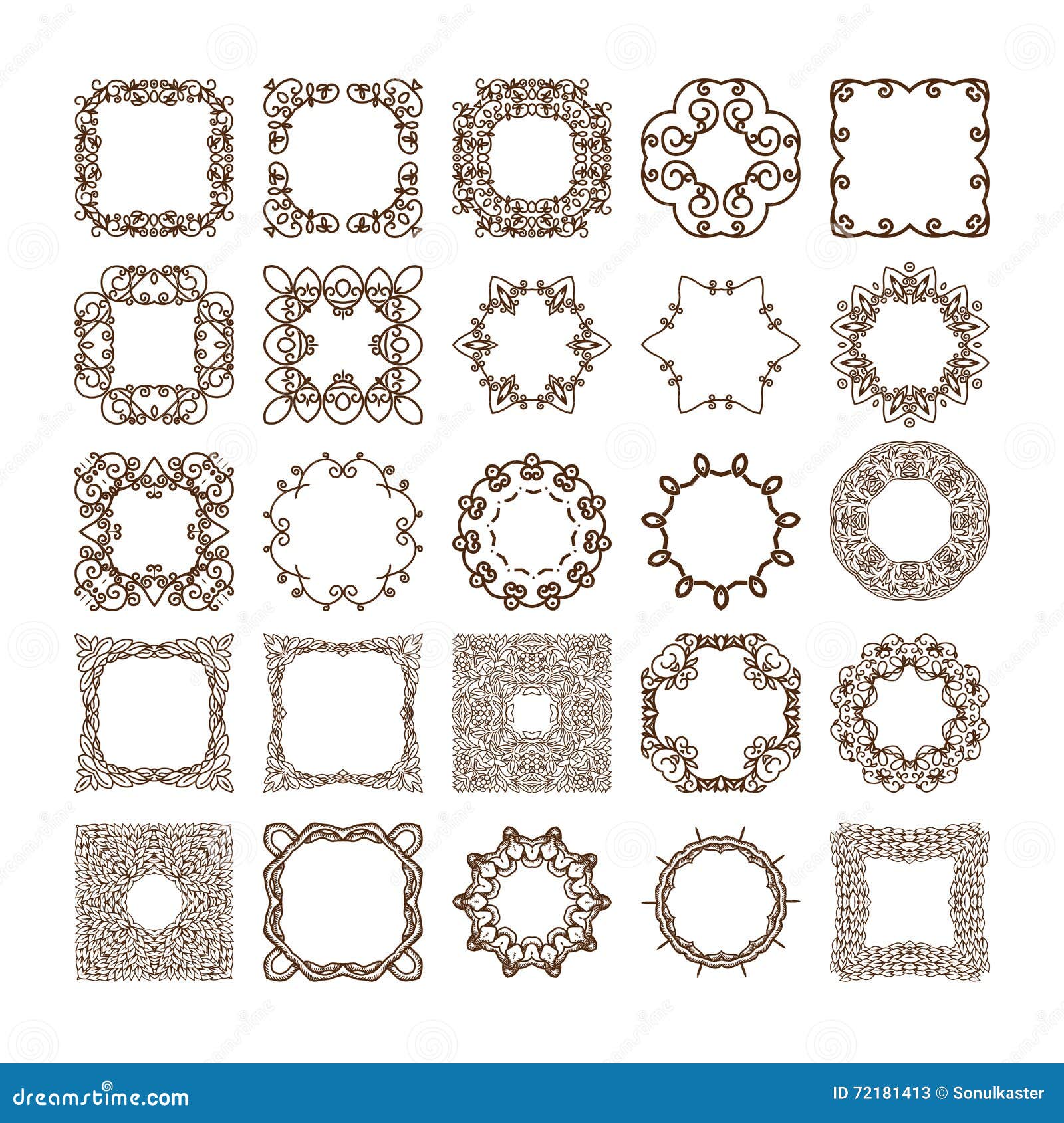 Big Set of Simple Linear Monograms. Stock Vector - Illustration of ...