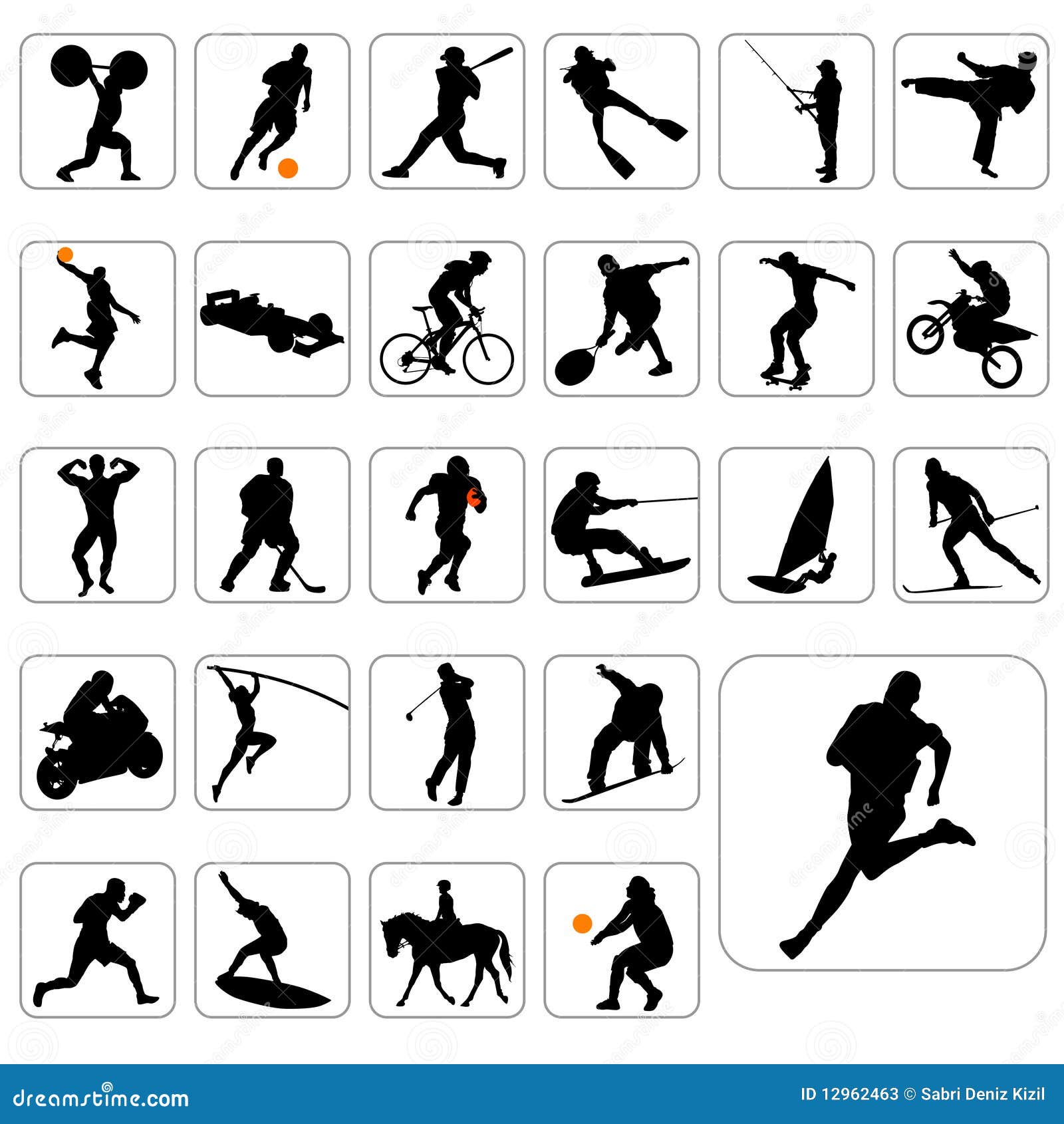 Big set of sport vector stock vector. Illustration of fishing - 12962463