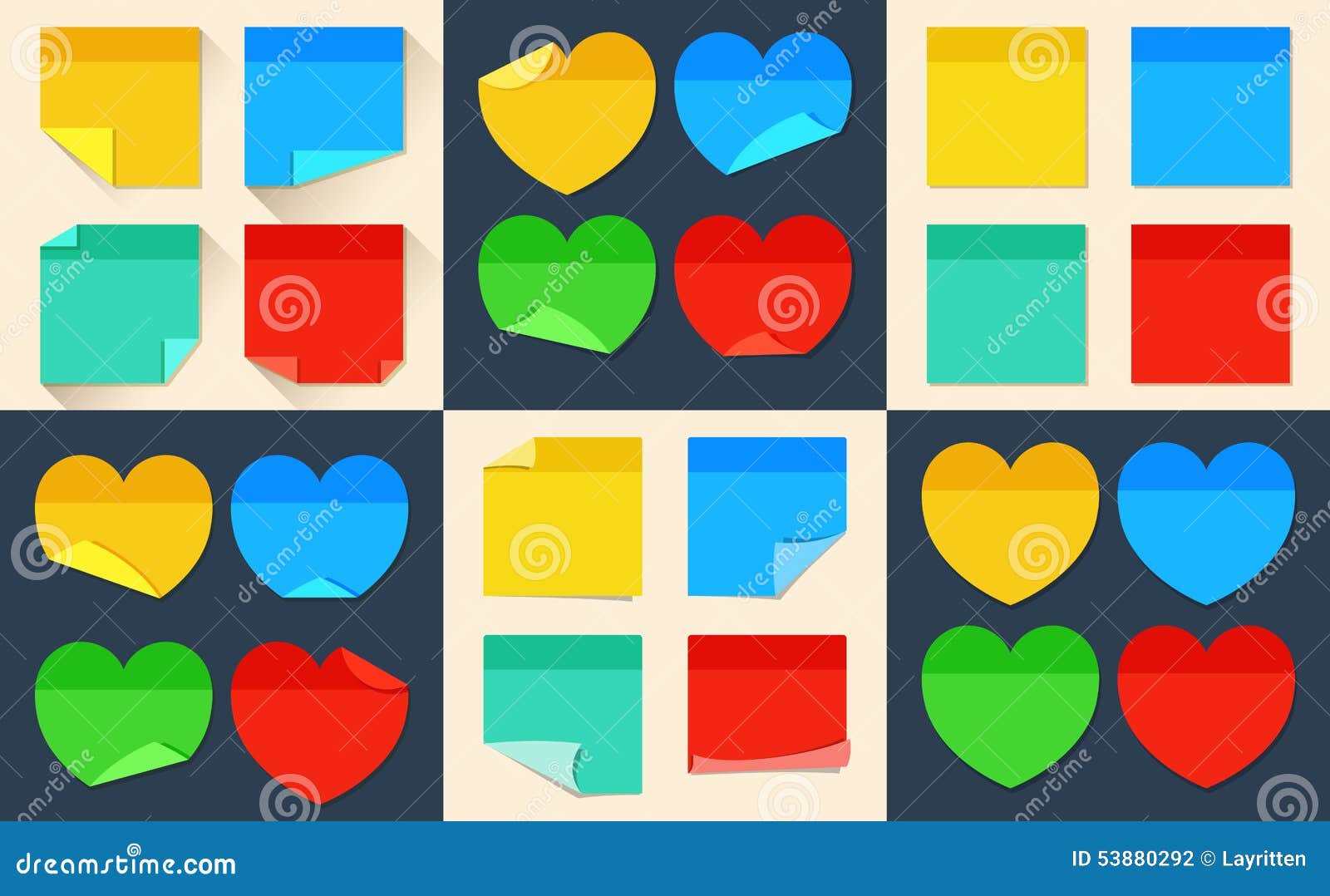 Big Set of Stickers in Flat Style. Vector Stock Vector - Illustration ...