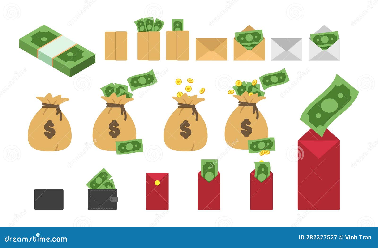 Big Set Various Kind of Money Packages Clipart Vector Design ... Big Set Various Kind of Money Packages Clipart Vector Design ...