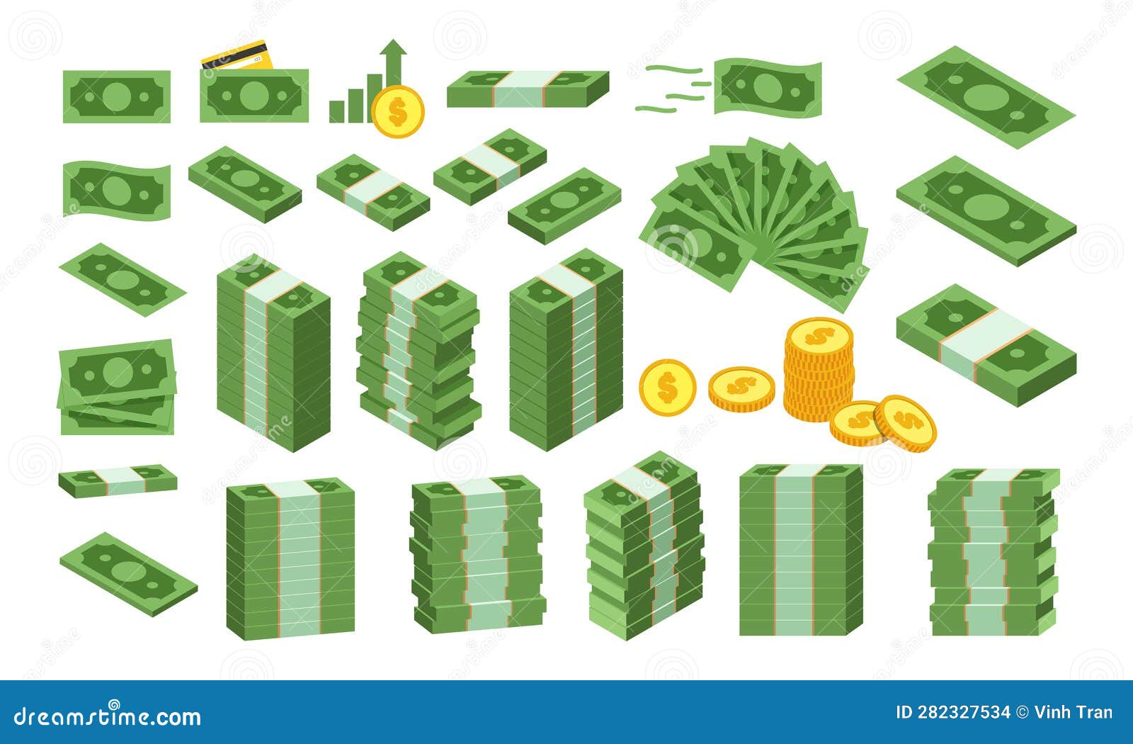 Big Set Various Kinds of Money Clipart Vector Design Illustration ... Big Set Various Kinds of Money Clipart Vector Design Illustration ...