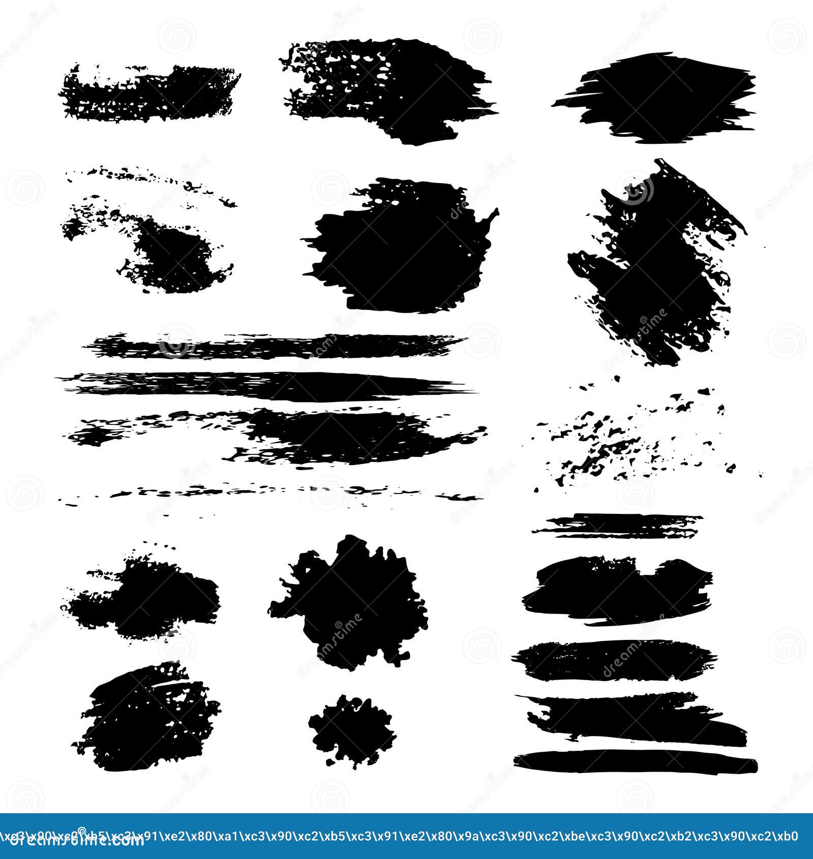Big Set of Vector Blots. Abstract Ink Spots Stock Vector - Illustration ...