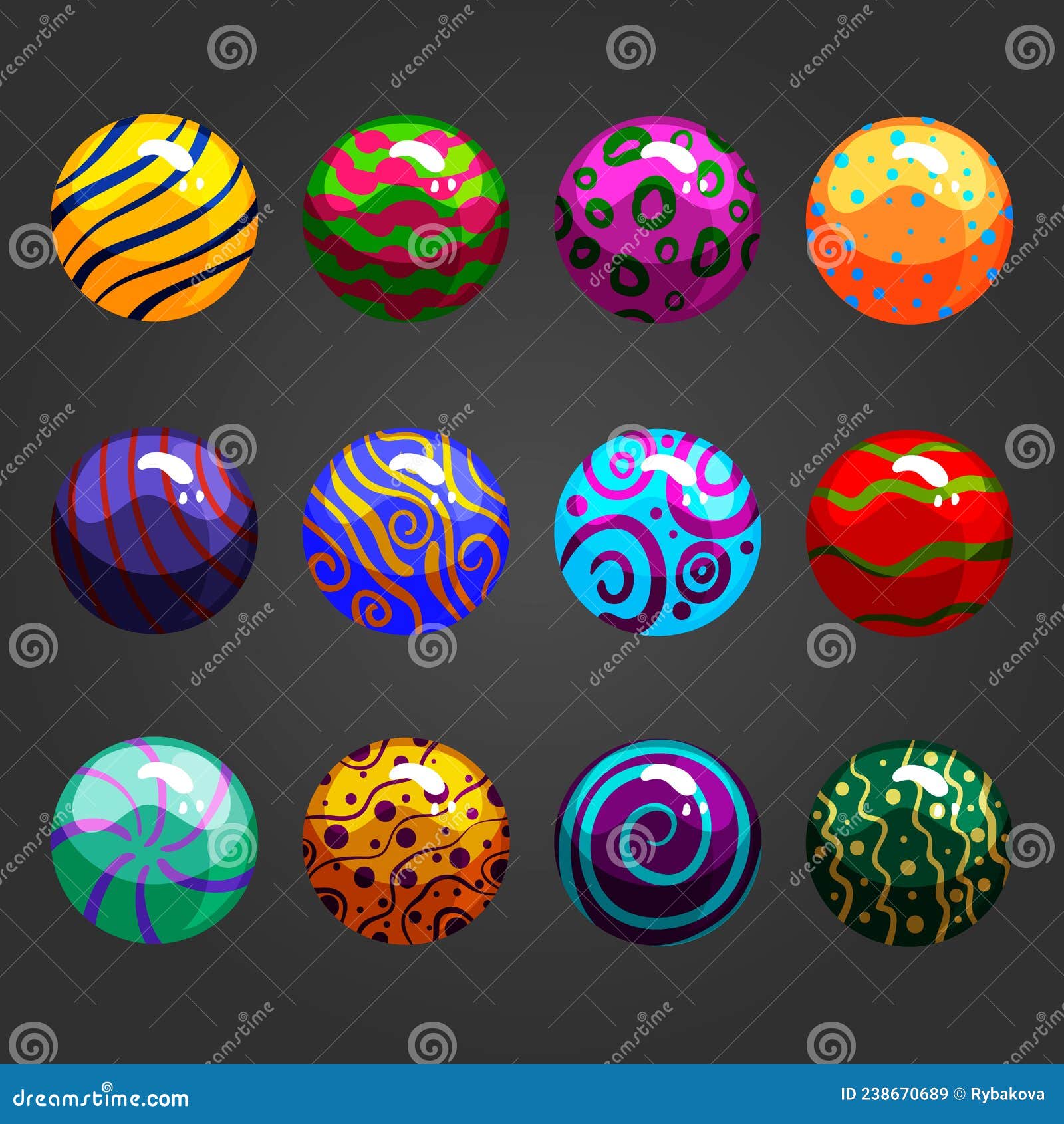 Cartoon Shiny Banana Vanilla Milkshake With Syrup And Cream Royalty ...