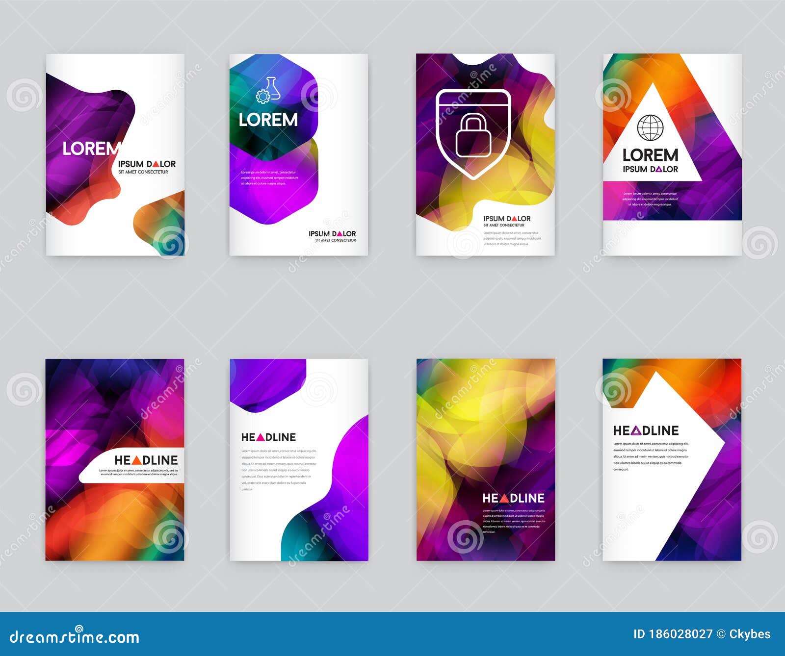 Big Set of Visual identity stock vector. Illustration of identity ...