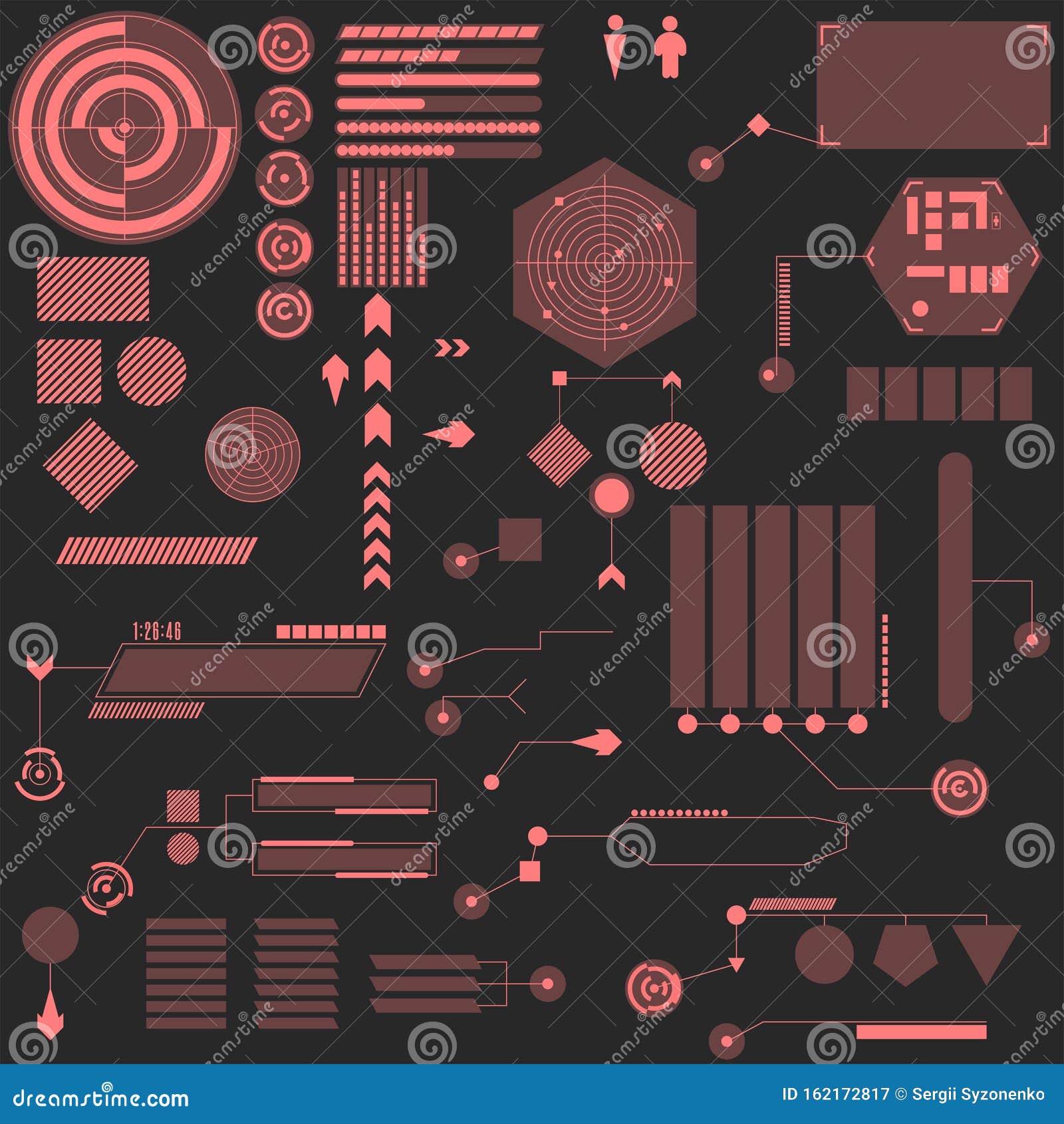 Big Set Visual Interface for a Computer Game in HUD Style. Futuristic ... Big Set Visual Interface for a Computer Game in HUD Style. Futuristic ...