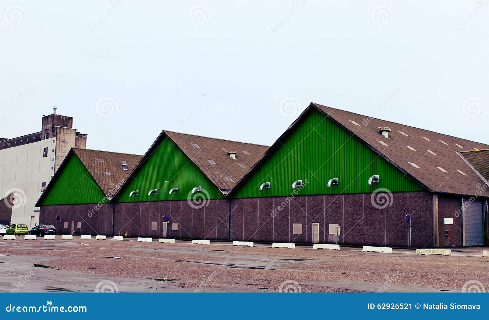 Big Sheds in a Dock, Aarhus, Denmark Stock Image - Image of ...